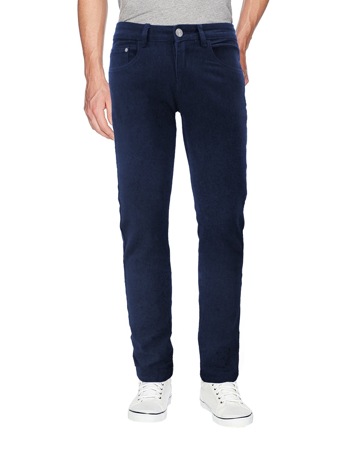 Men's Muscle Fit Solid Casual Slim Stretch Cotton Blend Denim Skinny ...