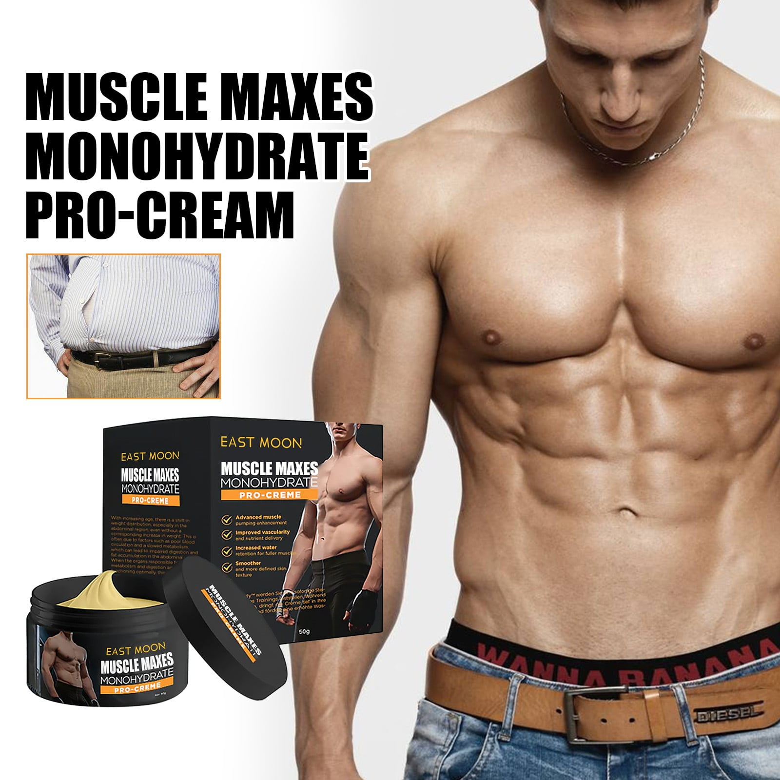 Men's Muscle Relief Massage Cream - Eases Muscle Tension, Reduces Pain ...