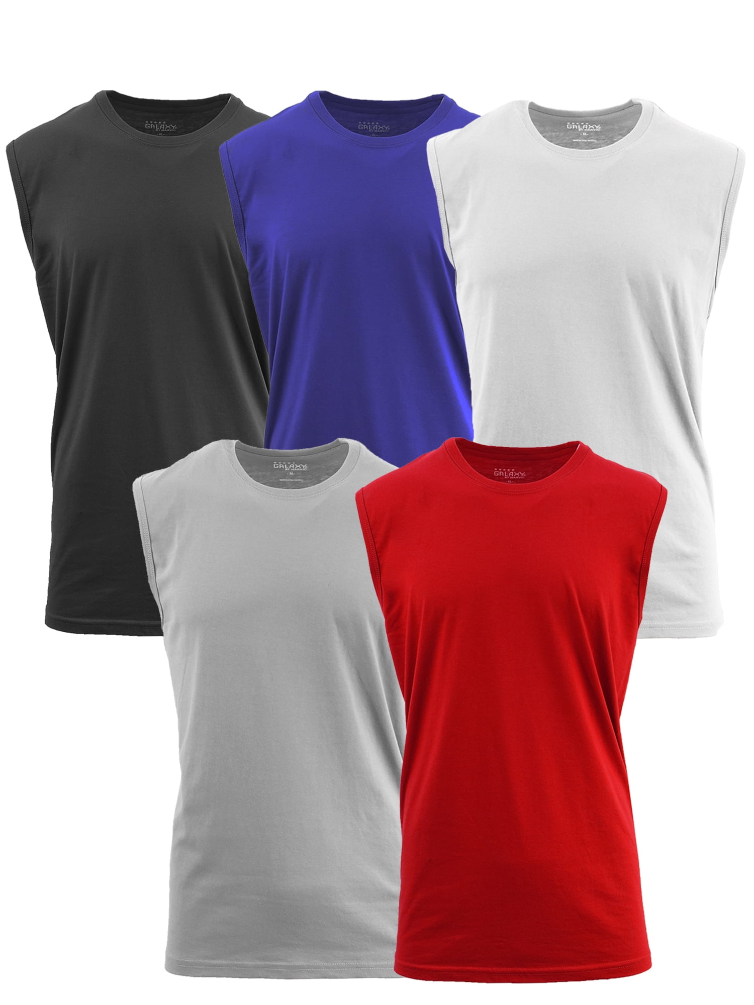 Men's Muscle Tank T-Shirt Upto 5XL (5-PACK) - Walmart.com