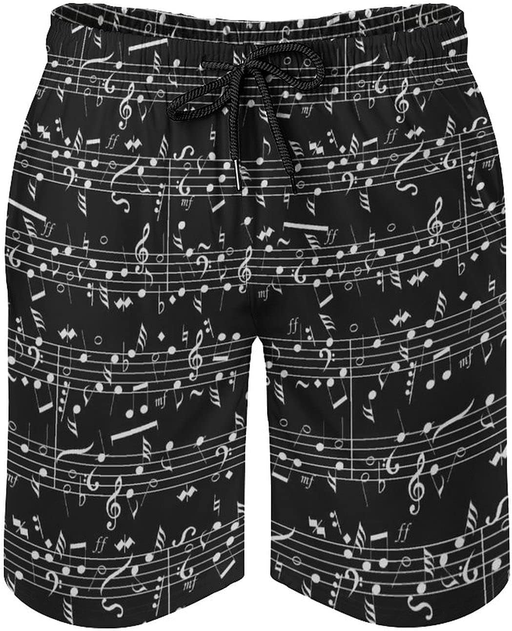 Men's Music Notes Beach Trunks for Men Shorts Swimming Pants Bathing ...