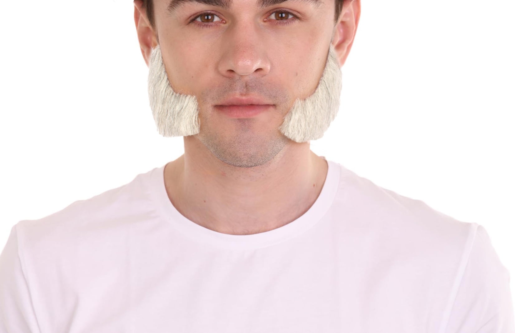 Men's Mutton Chops Style Beard | White Cosplay Beard - Walmart.com