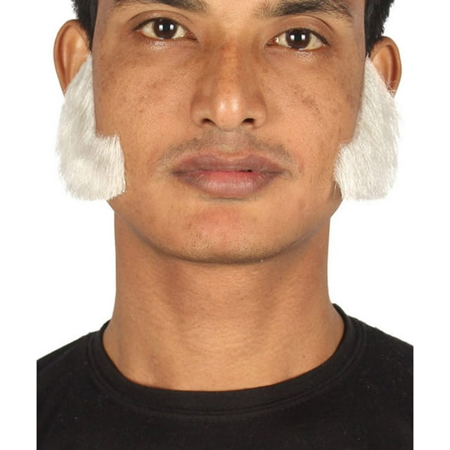 Men's Mutton Chops Style Beard | White Cosplay Beard - Walmart.com