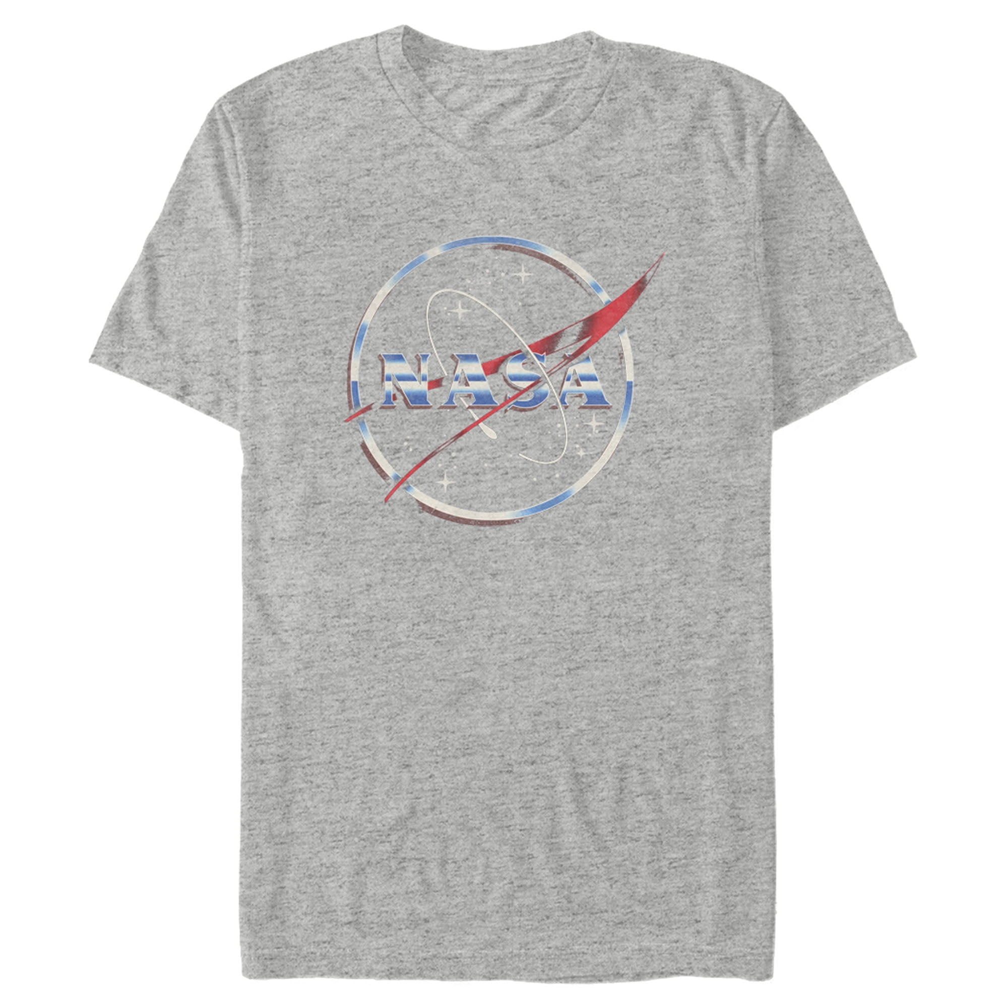 Men's NASA 80s Space Station Logo Graphic Tee Athletic Heather X Large ...