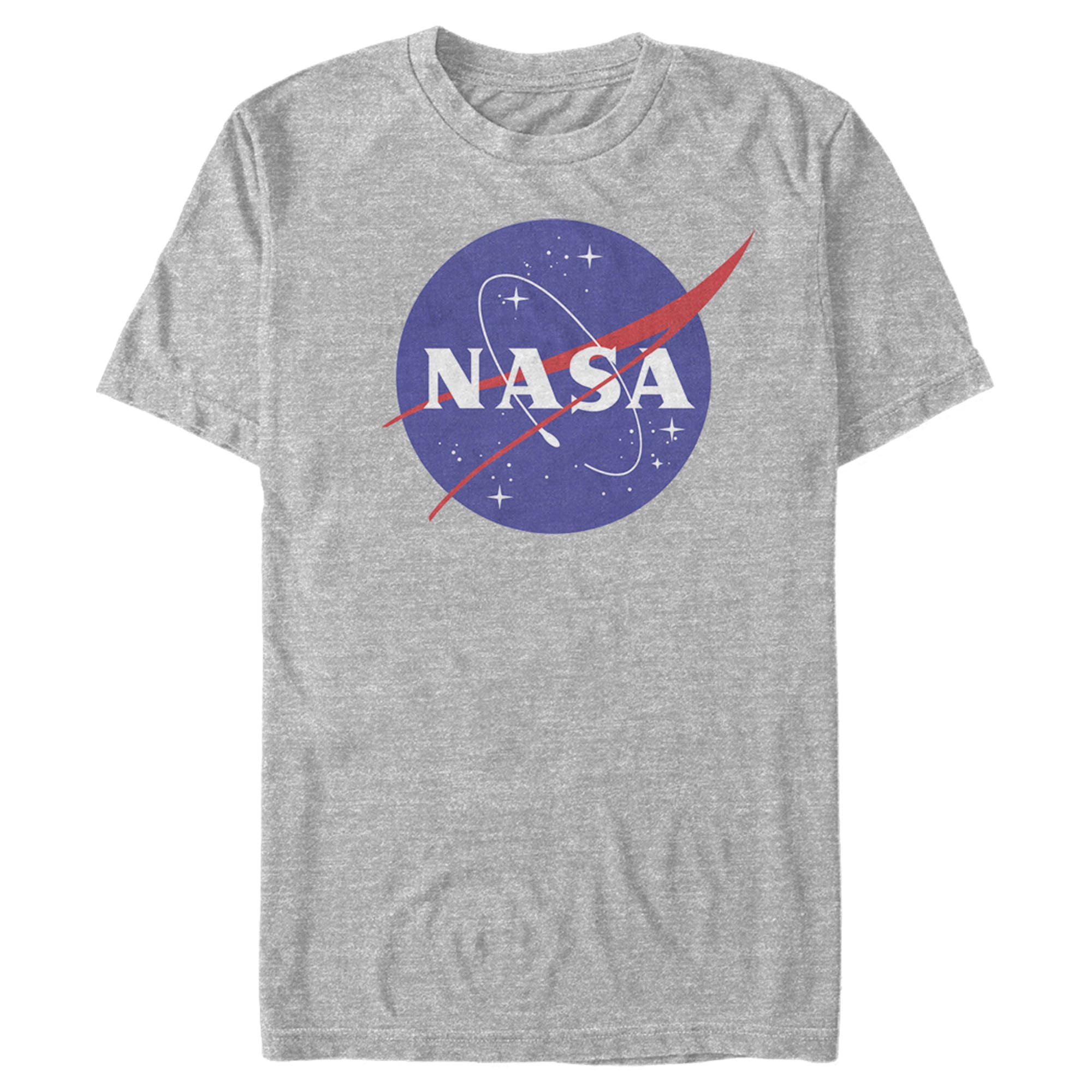 Men's NASA Circle Logo Graphic Tee Athletic Heather Large - Walmart.com