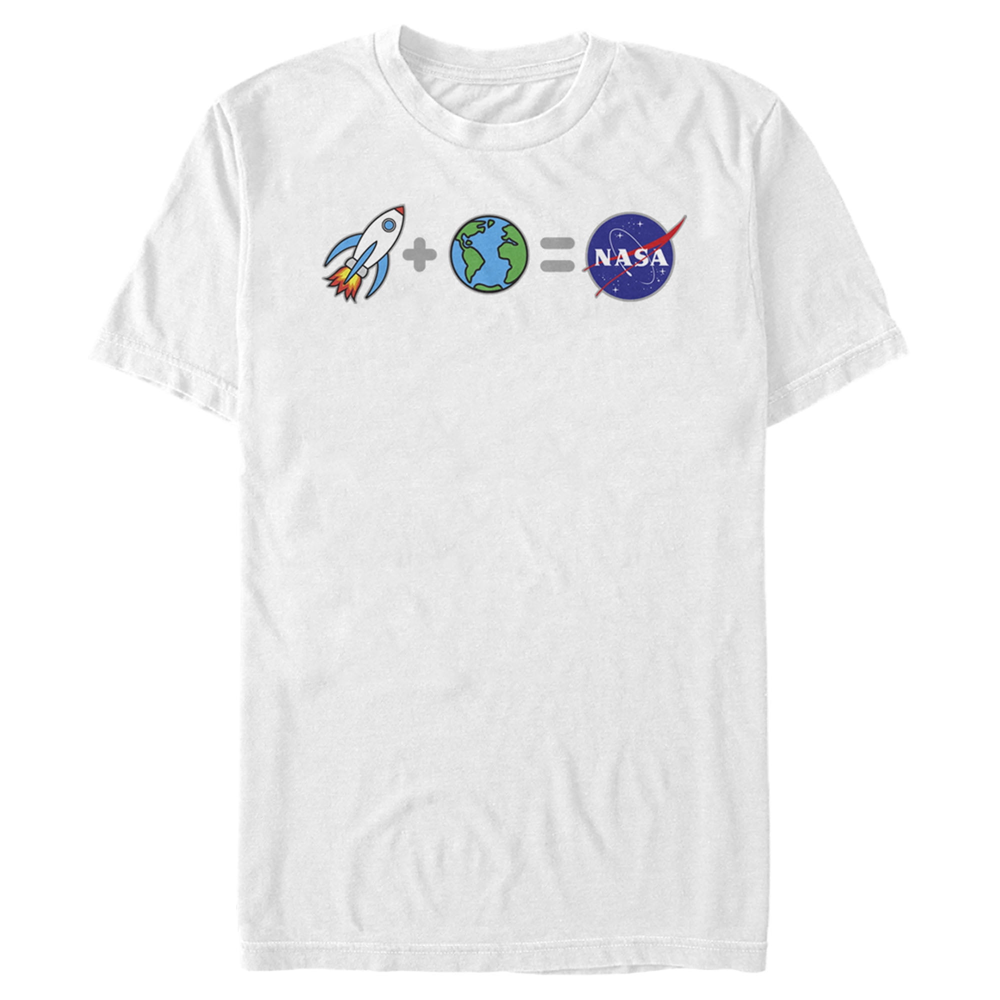 Men's NASA Emoticon Space Equation Graphic Tee White 2X Large - Walmart.com