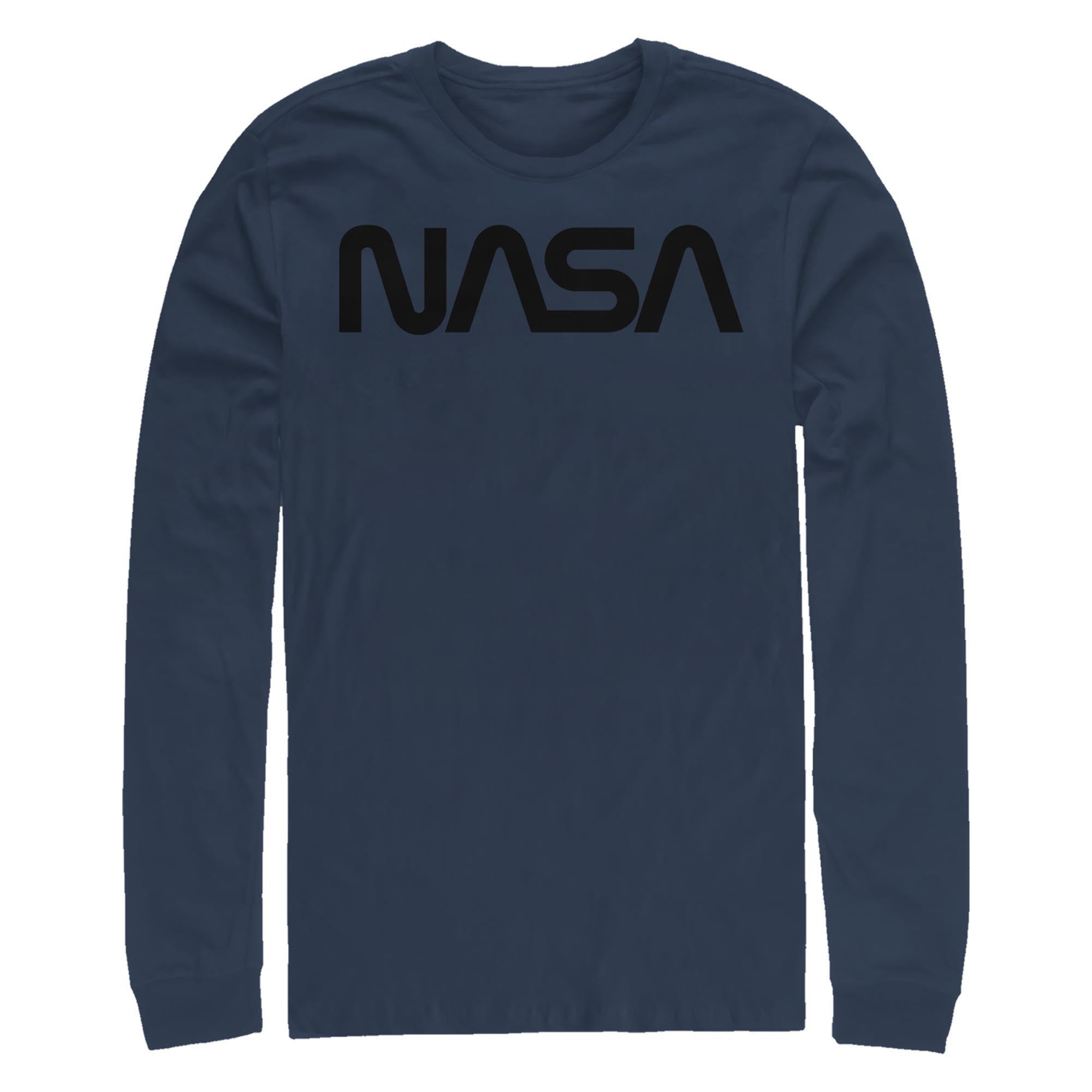Men's NASA Simple Black Logo Long Sleeve Shirt - Walmart.com