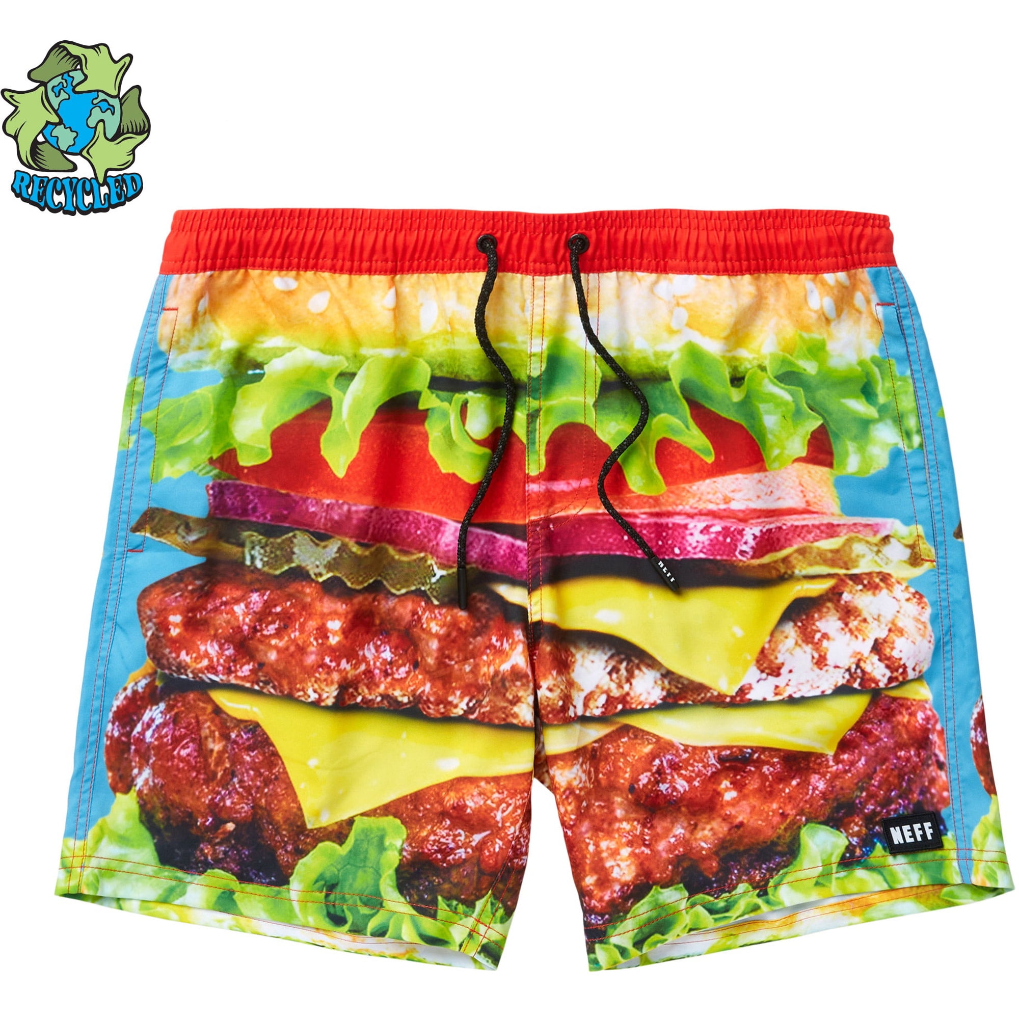 Men's NEFF Burger Hot Tub Swim Trunks - Walmart.com