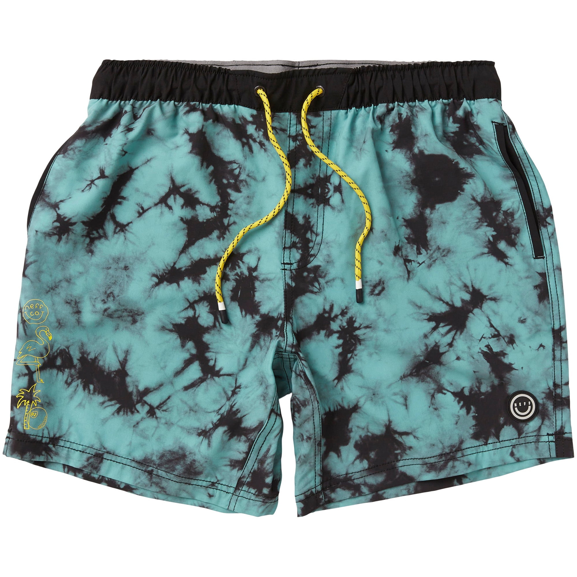 Men's NEFF La Bodega Hot Lap Green Hot Tub Swim Trunks - Walmart.com