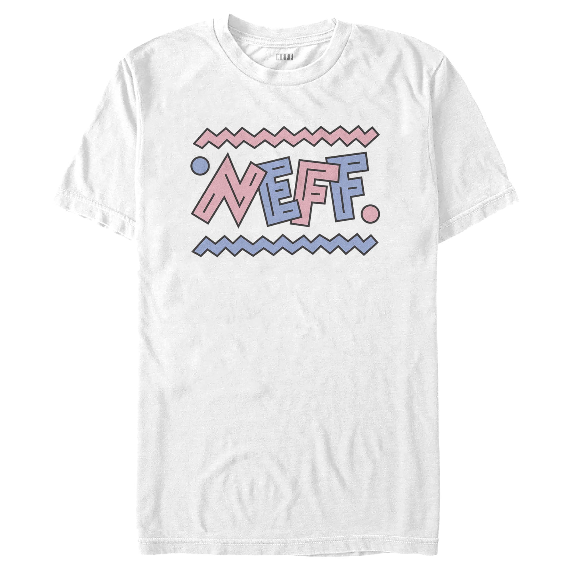 Men's NEFF Retro Pink and Blue Logo Graphic Tee White Small - Walmart.com