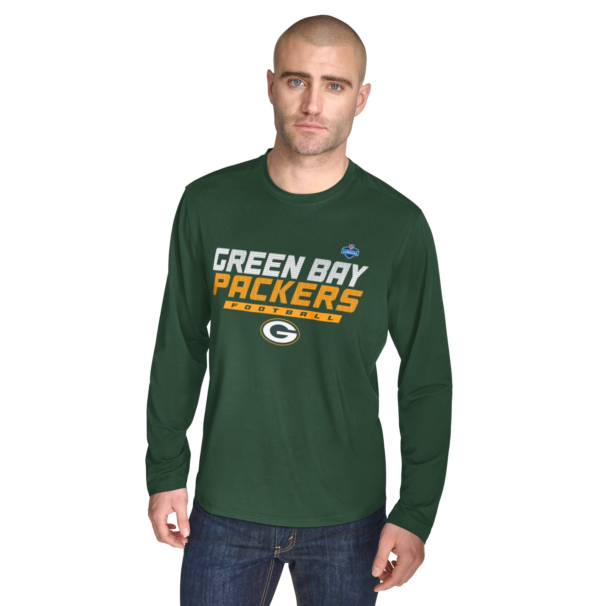Men's NFL Combine Green Bay Packers Long Sleeve Graphic T-shirt, Sizes ...