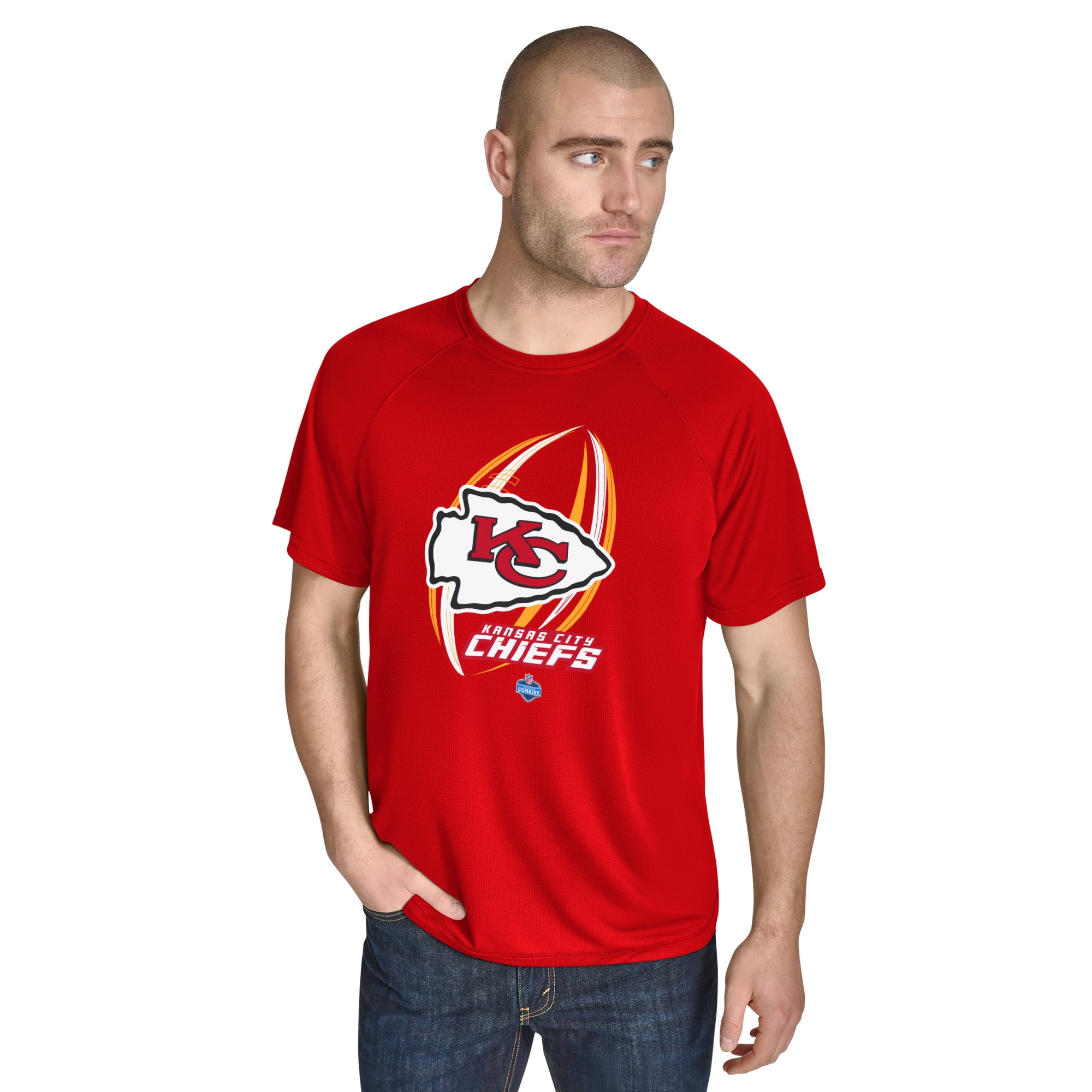 Men's NFL Combine Kansas City Chiefs Mesh Raglan T-shirt, Sizes S-3XL ...