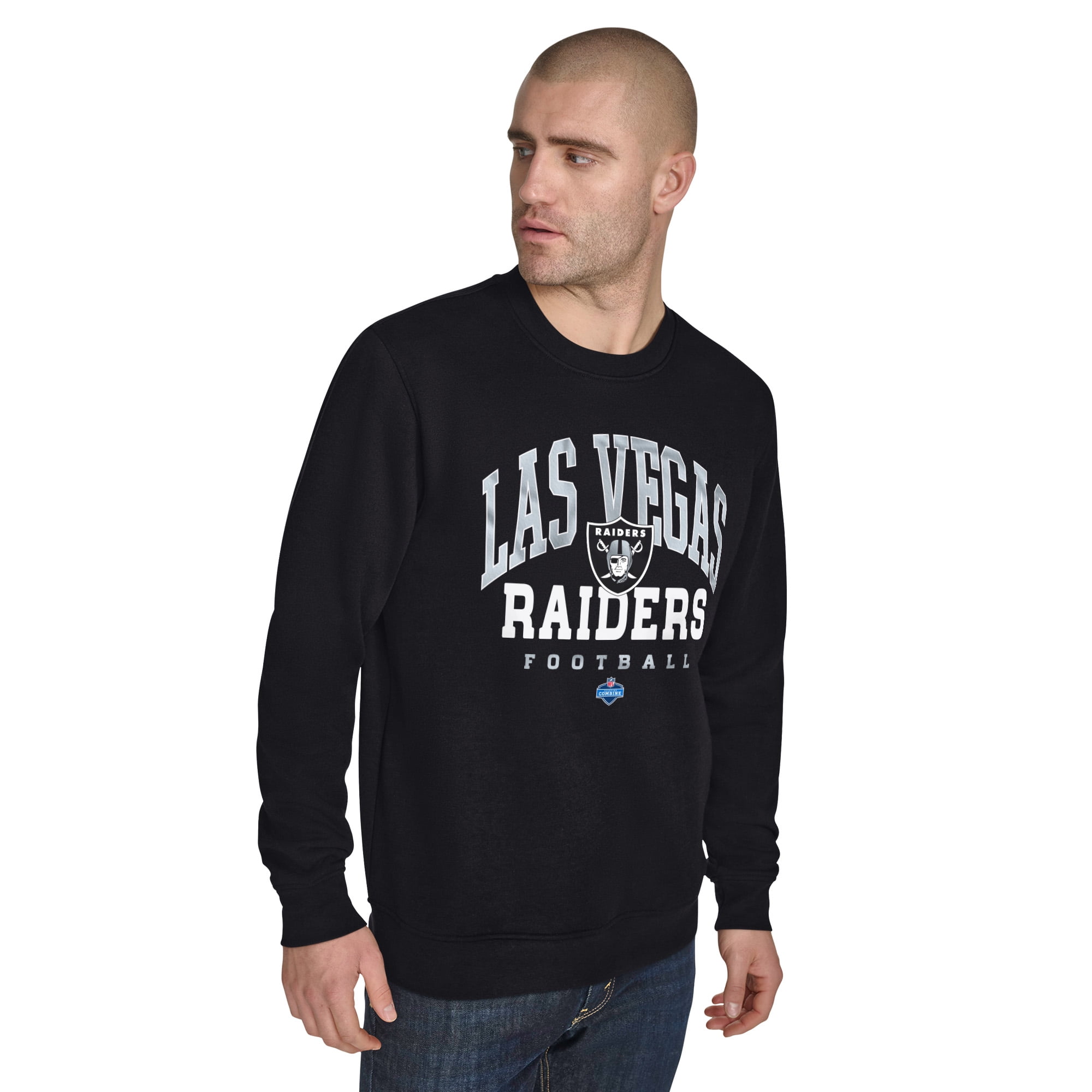 Men's NFL Combine Las Vegas Raiders Crewneck Fleece Pullover, Sizes S ...