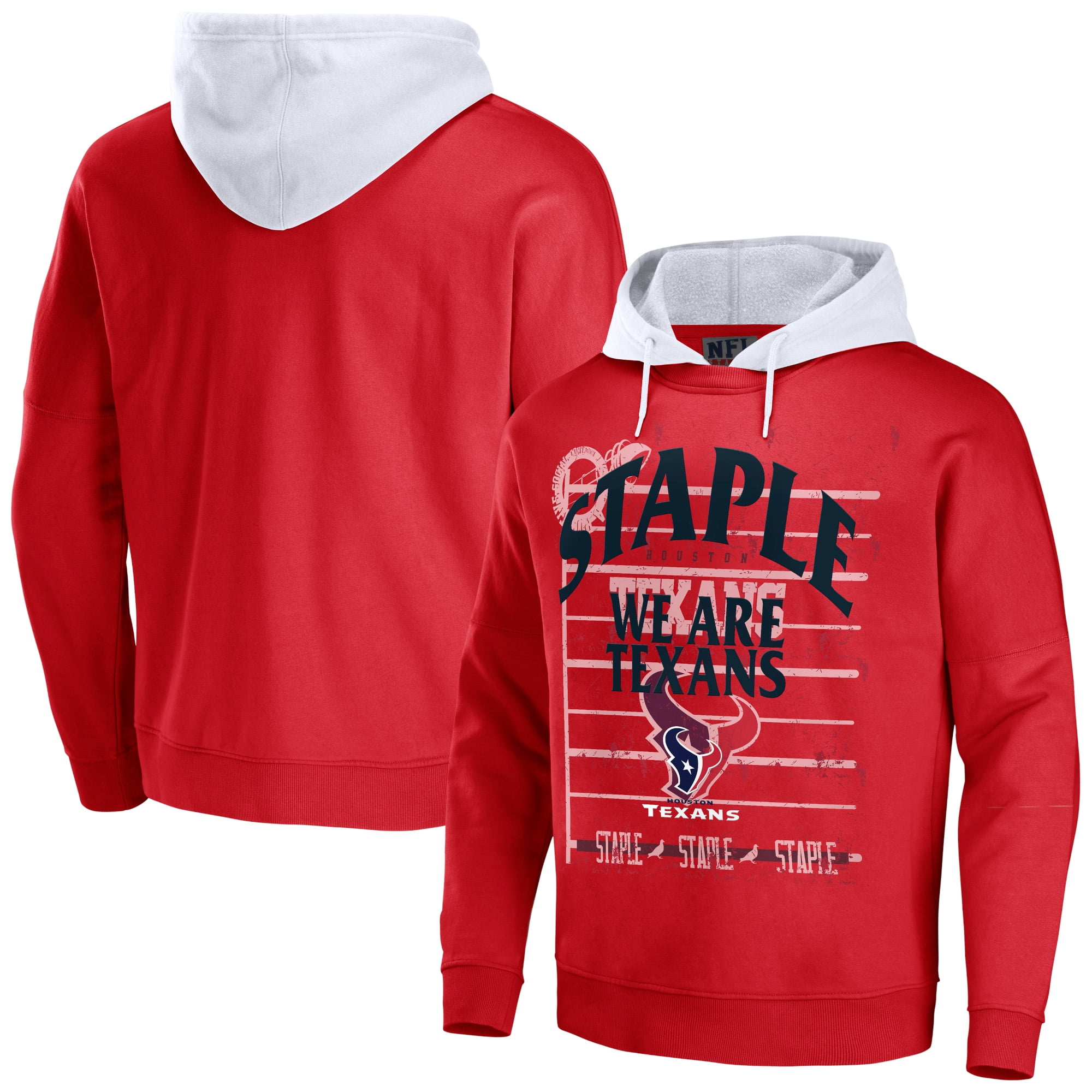 Men's NFL x Staple Navy Houston Texans Throwback Vintage Wash Pullover ...