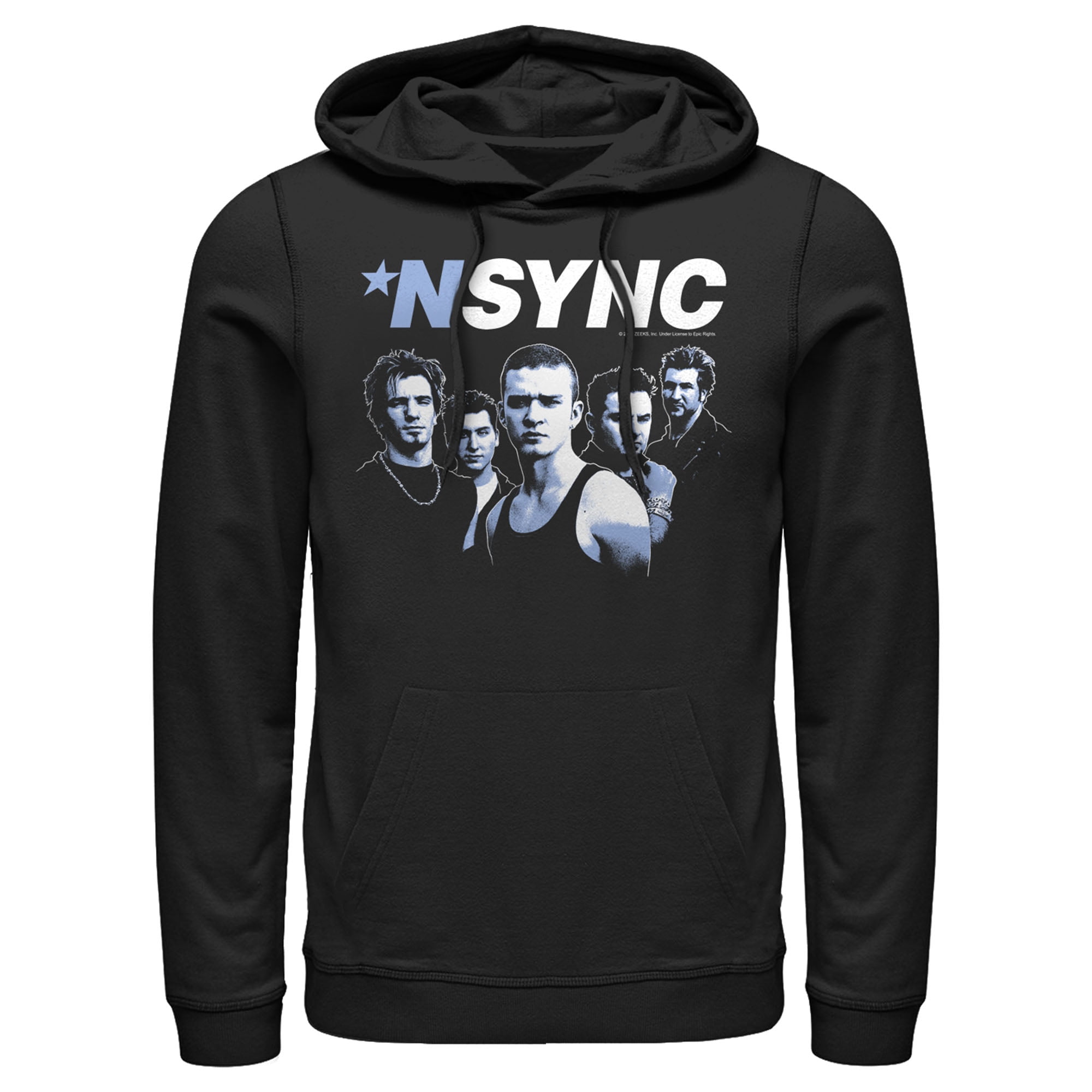 Men's NSYNC Attitude Pose Pull Over Hoodie Black X Large - Walmart.com