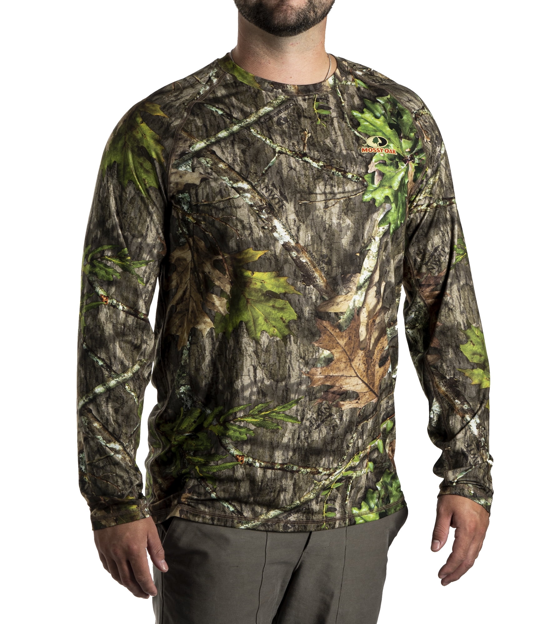 Men's NWTF Long Sleeve Camo Tee Hunting Performance Shirt by Mossy Oak ...