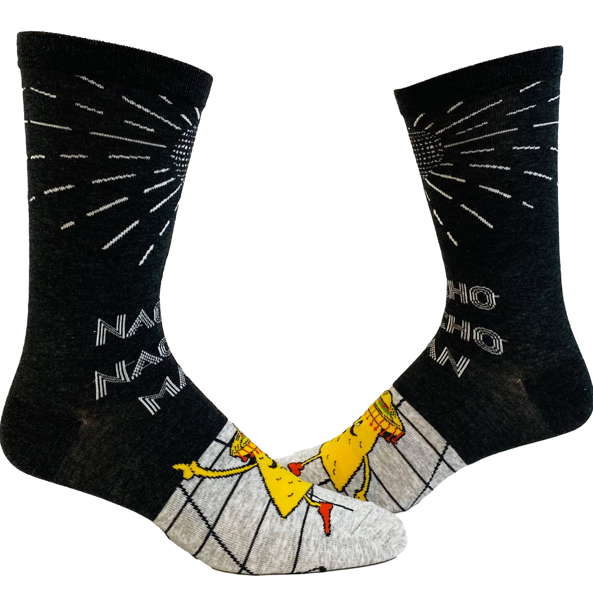 Men's Nacho Nacho Man Socks Funny Macho Nachos and Cheese Cinco De Mayo ...