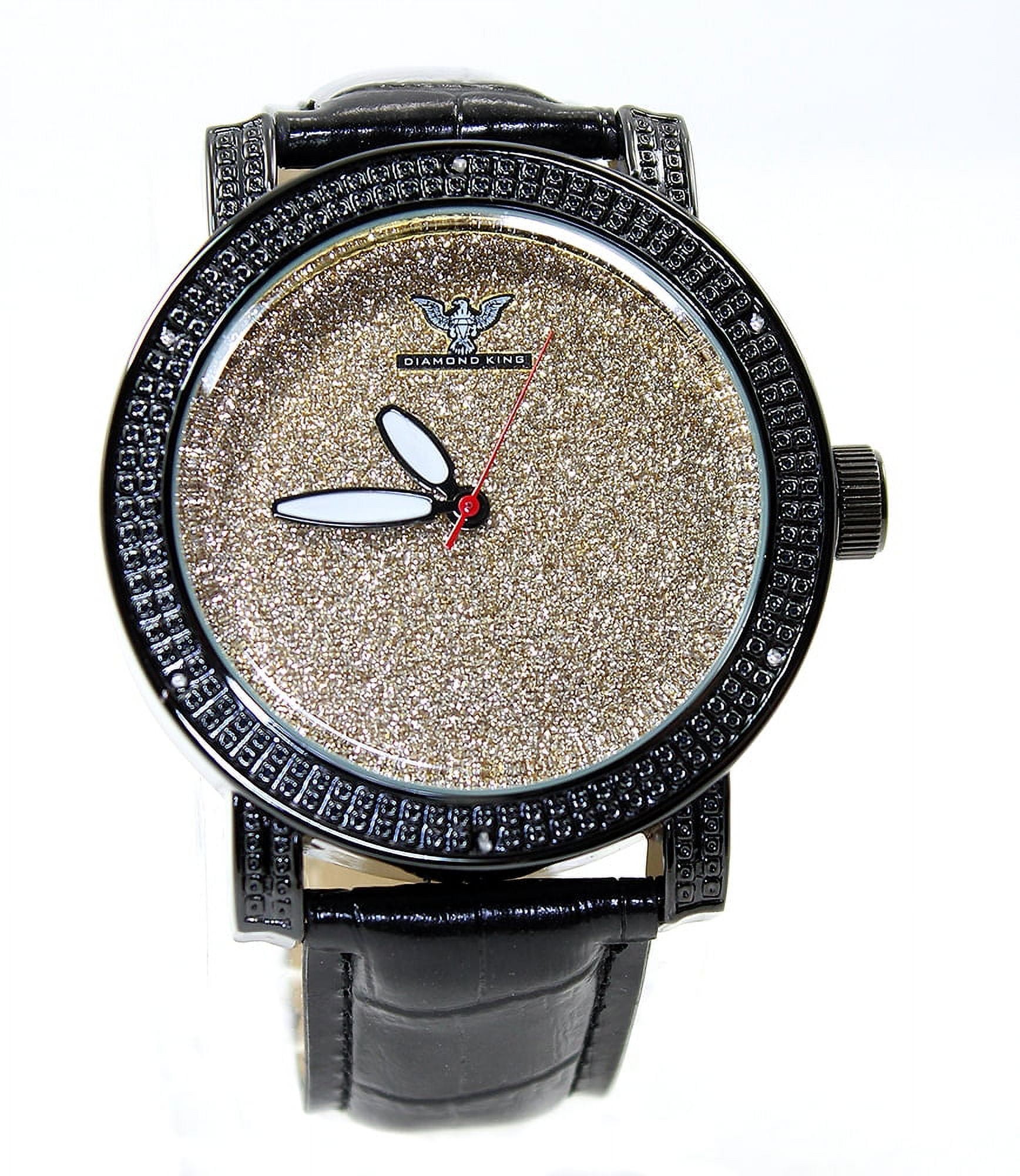 Men's Natural Diamond Black Clubbing Watch 50mm 13mm Thick case.Diamond ...