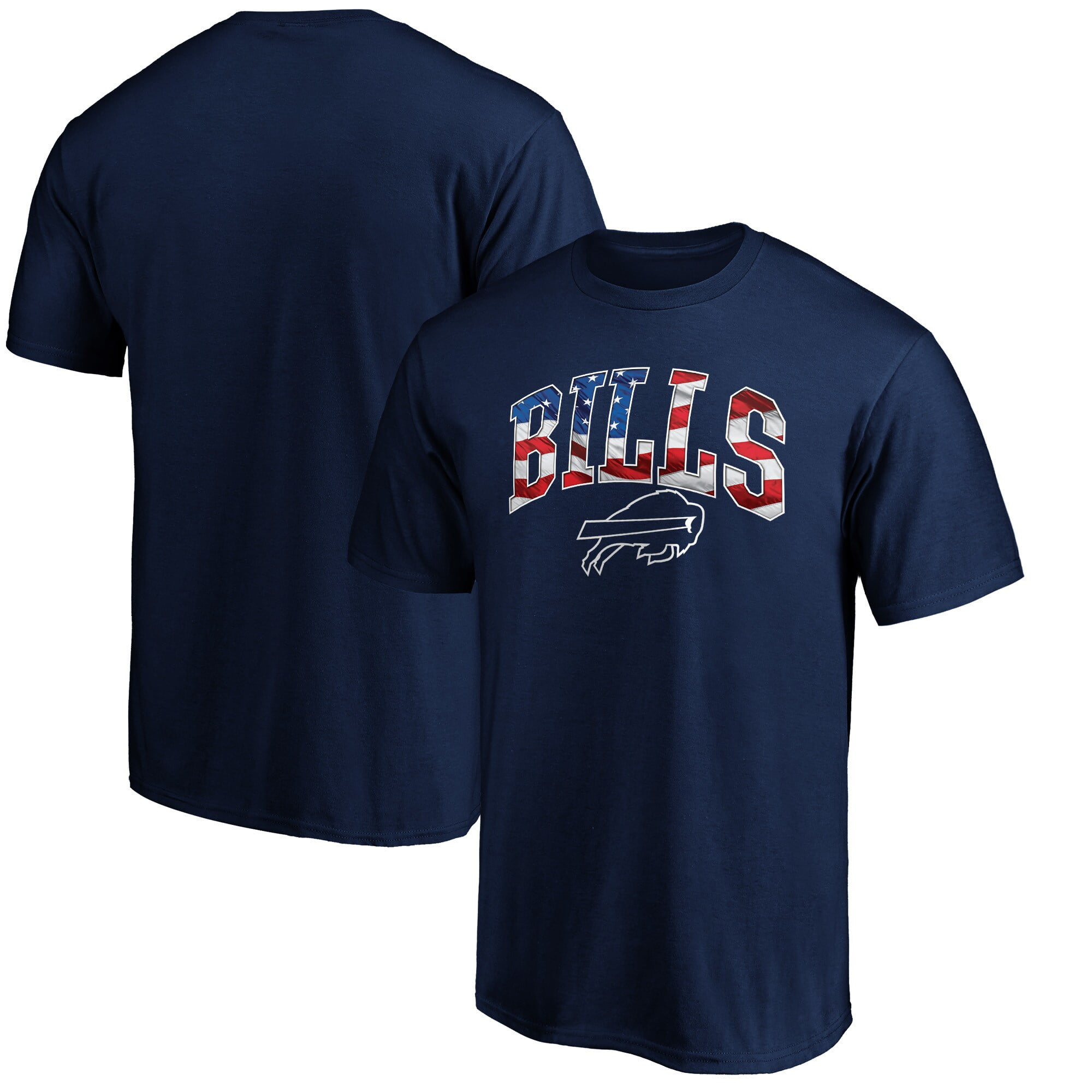 Men's Navy Buffalo Bills Banner Wave Logo T-Shirt - Walmart.com