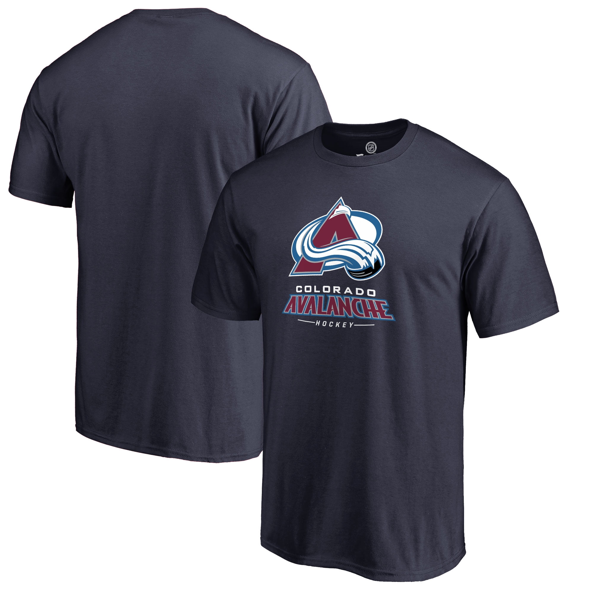NHL Brand Men's Navy Colorado Avalanche T-Shirt, Crew Neck, 100% Cotton ...