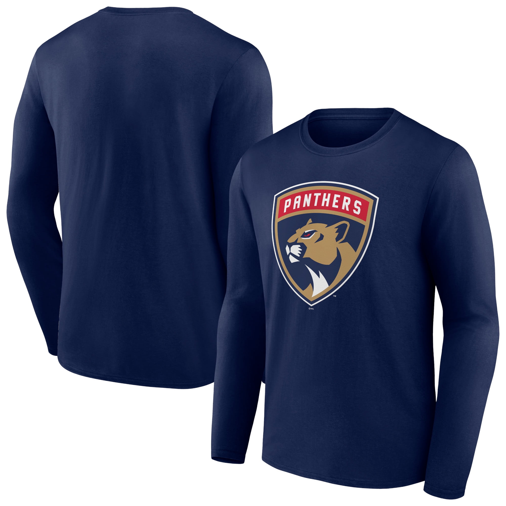 Men's Navy Florida Panthers New Logo Long Sleeve T-Shirt - Walmart.com