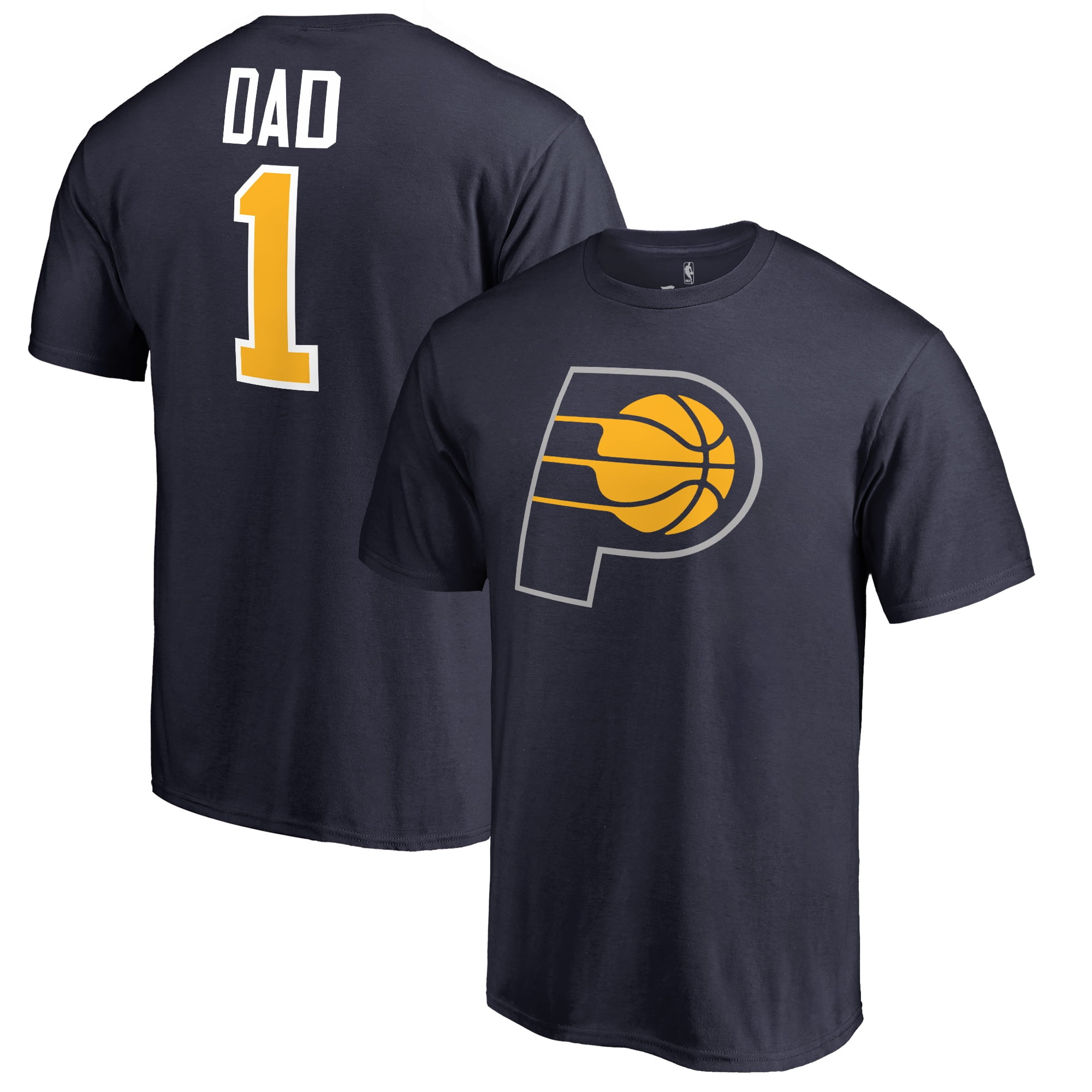 Men's Navy Indiana Pacers #1 Dad T-Shirt - Walmart.com