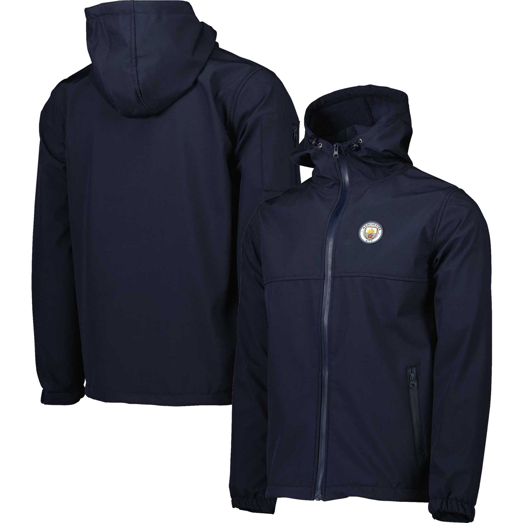 Men's Navy Manchester City Three-Layer Full-Zip Hooded Jacket - Walmart.com
