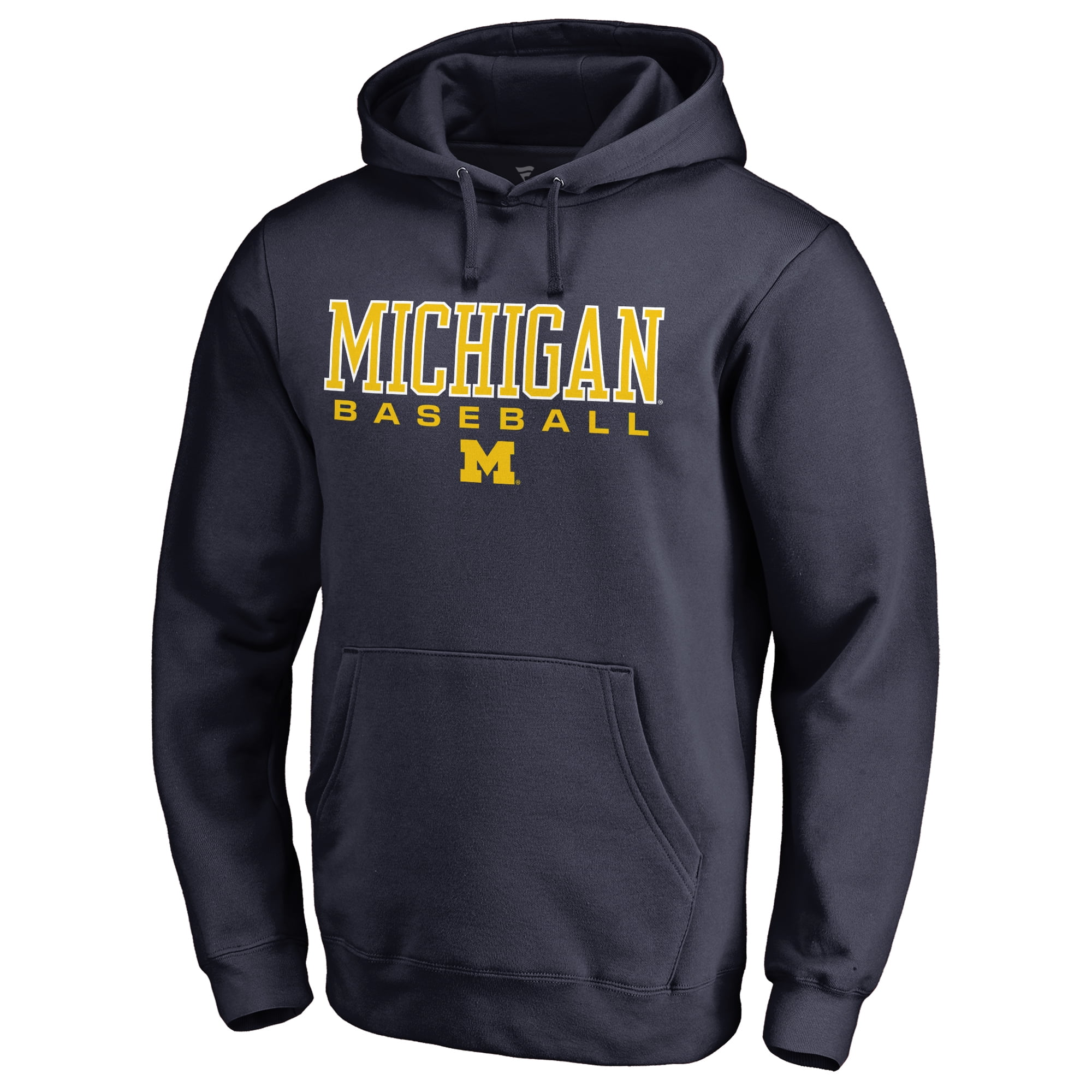 Men's Navy Michigan Wolverines True Sport Baseball Pullover Hoodie ...