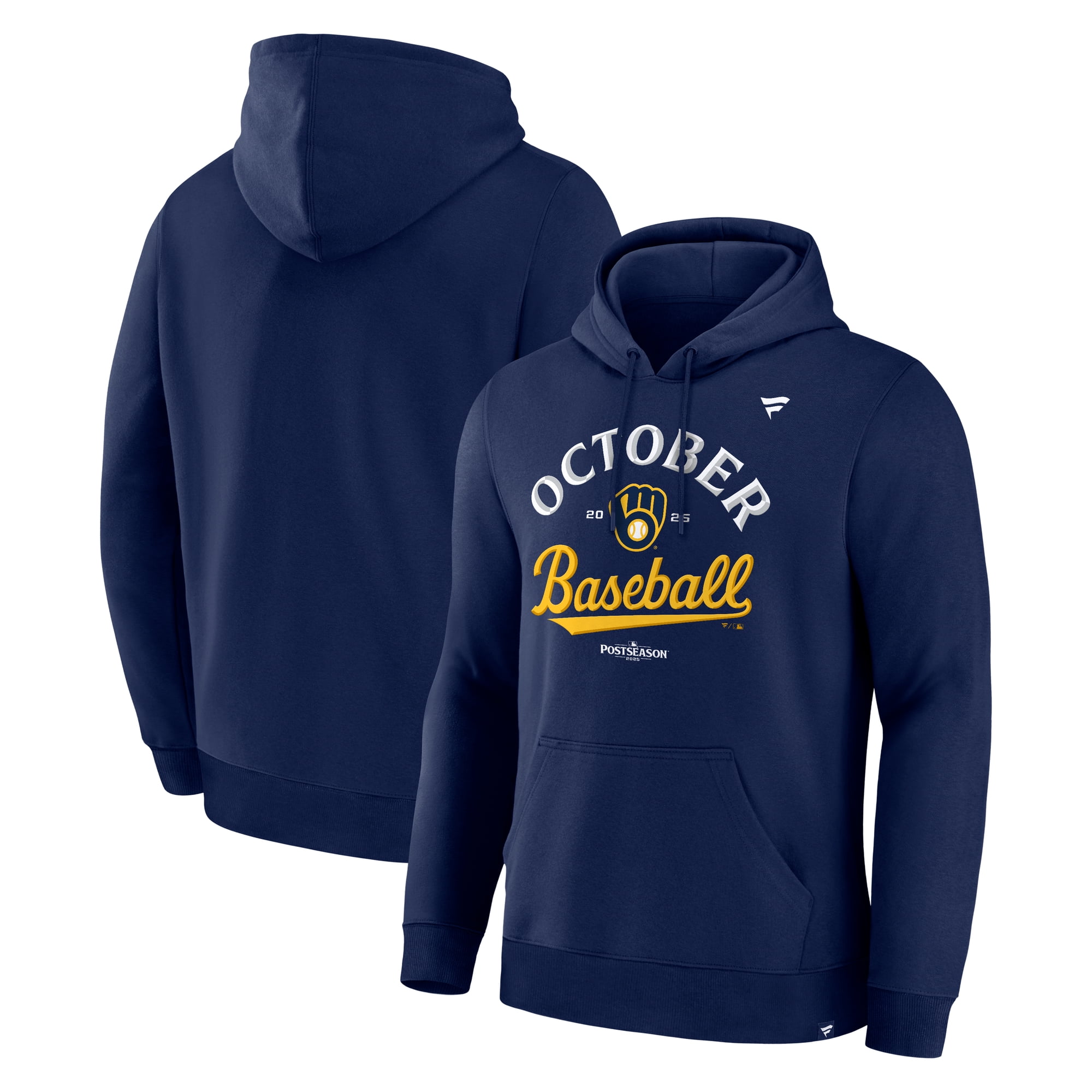 Men's Navy Milwaukee Brewers 2025 MLB Postseason Locker Room Pullover ...