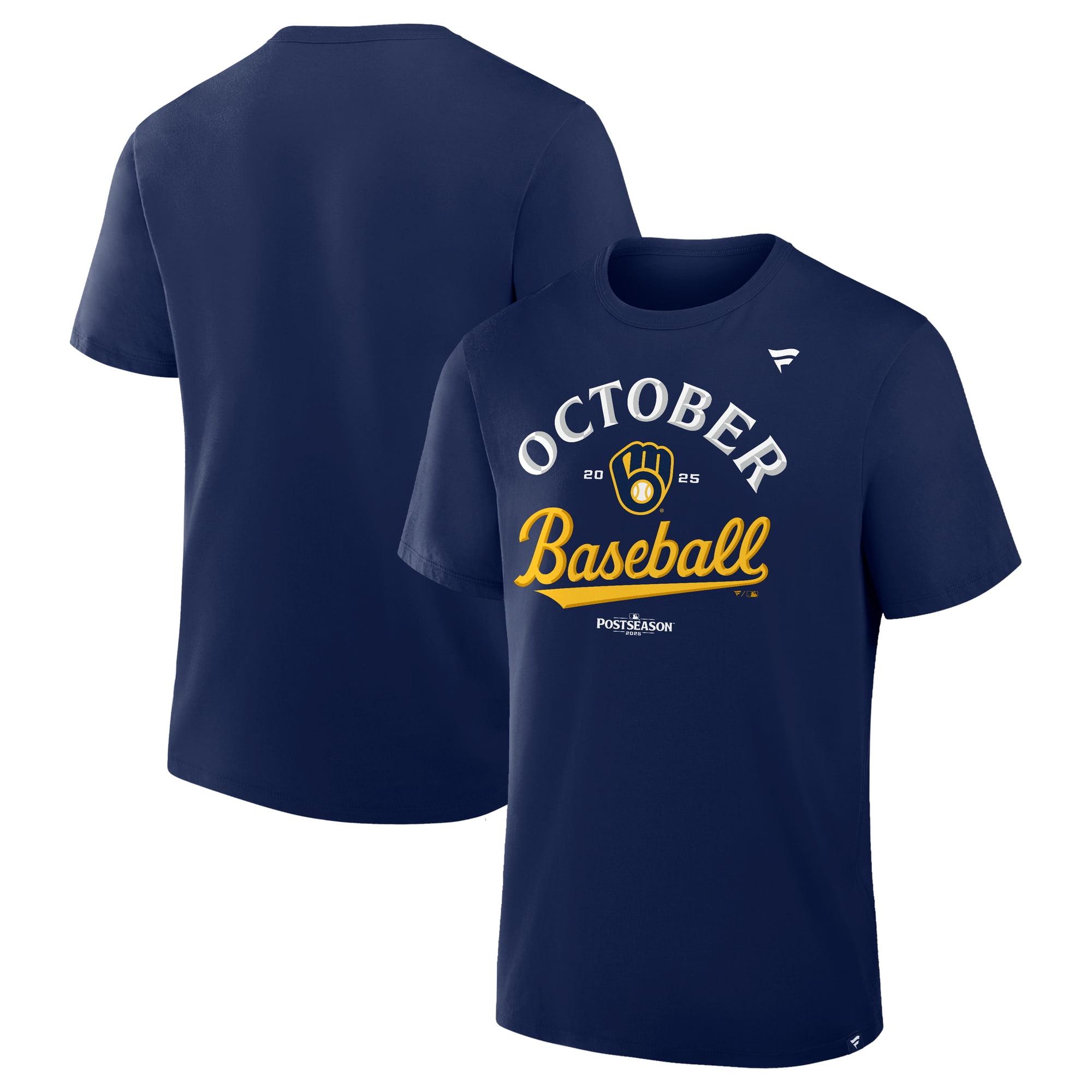 Men's Navy Milwaukee Brewers 2025 MLB Postseason Locker Room T-Shirt ...