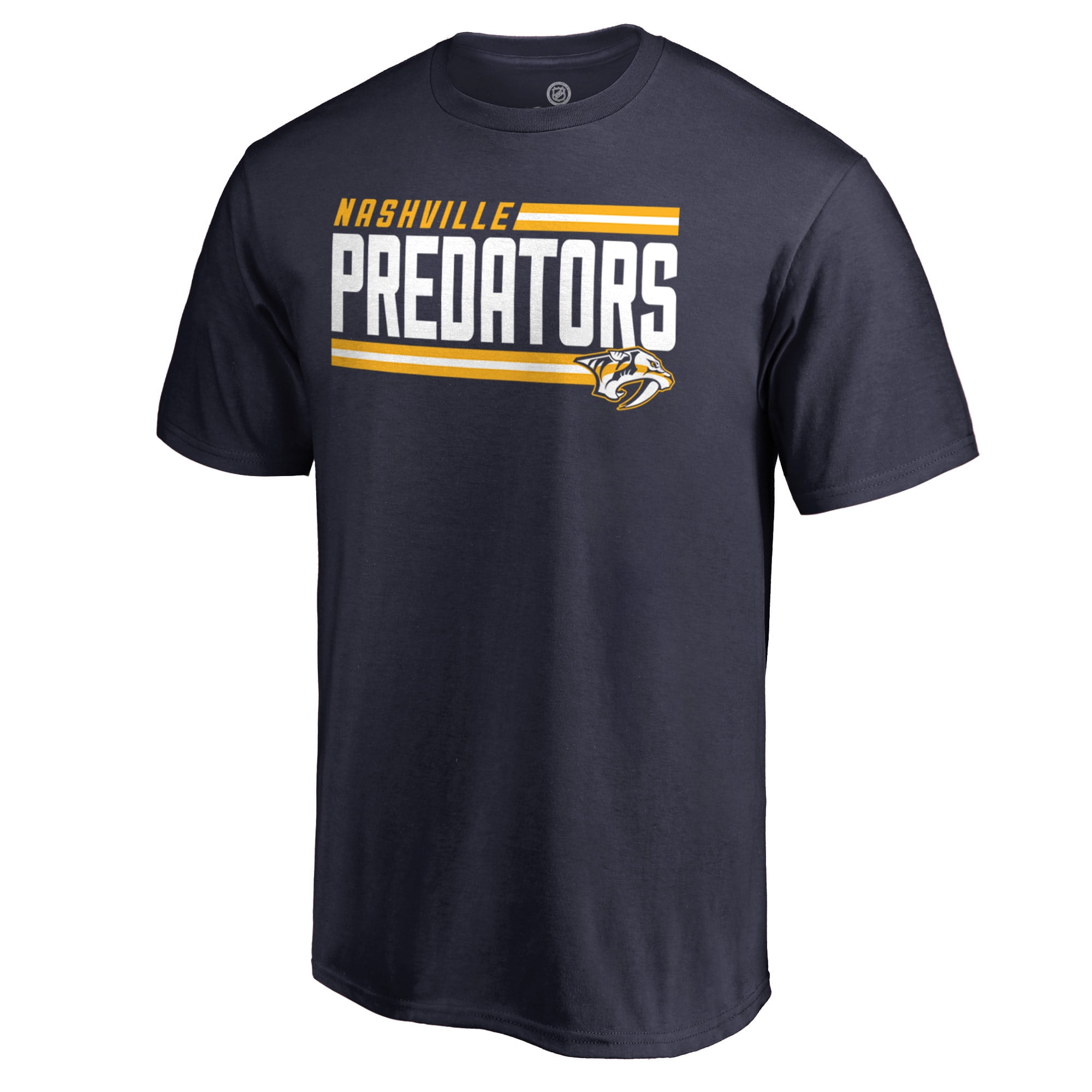 Men's Navy Nashville Predators Iconic Collection On Side Stripe T-Shirt ...