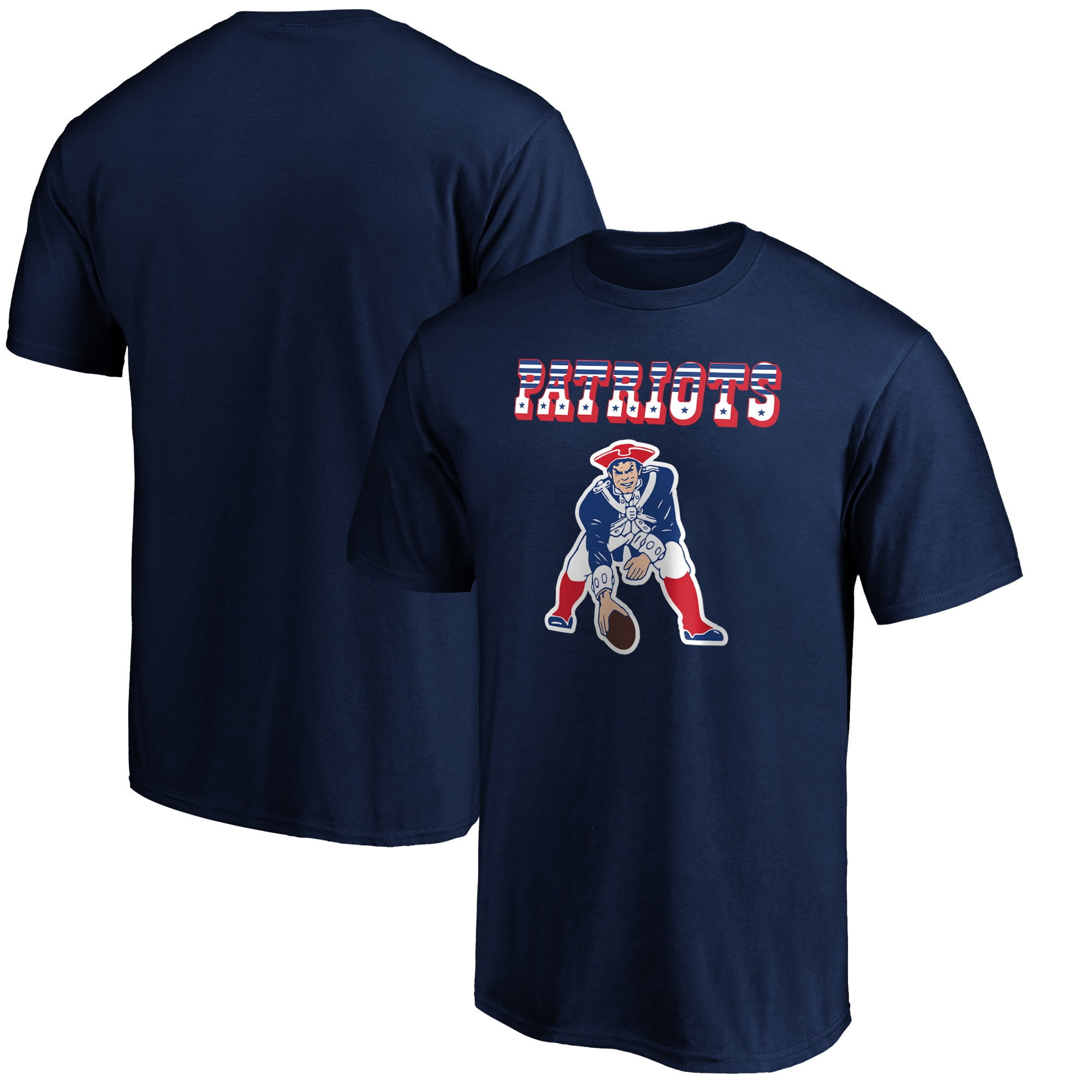 Men's Navy New England Patriots Logo Team Lockup T-Shirt - Walmart.com