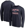 Men's Navy New England Patriots Victory Arch Long Sleeve T-Shirt ...