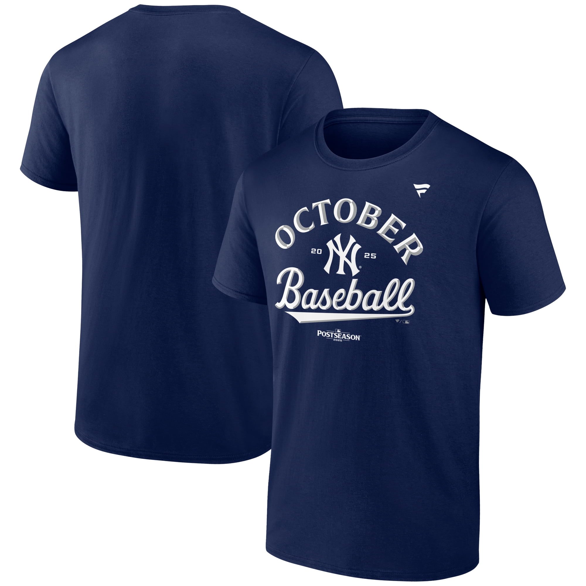 Men's Navy New York Yankees 2025 MLB Postseason Locker Room T-Shirt ...
