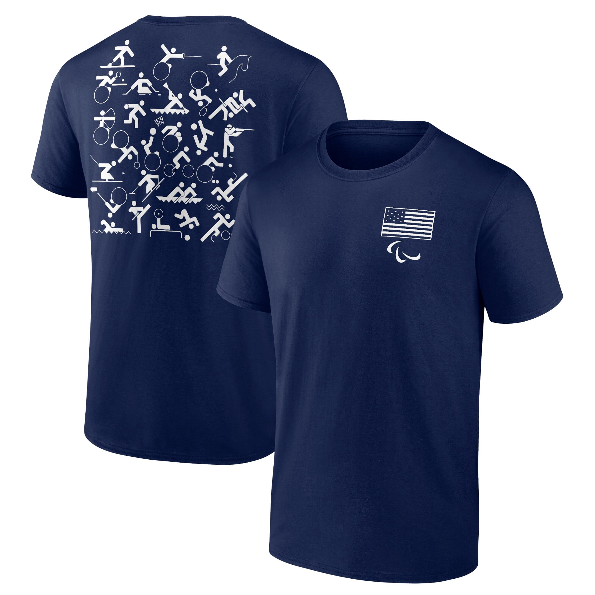 Men's Navy Team USA Paralympic Pictogram T-Shirt - Walmart.com