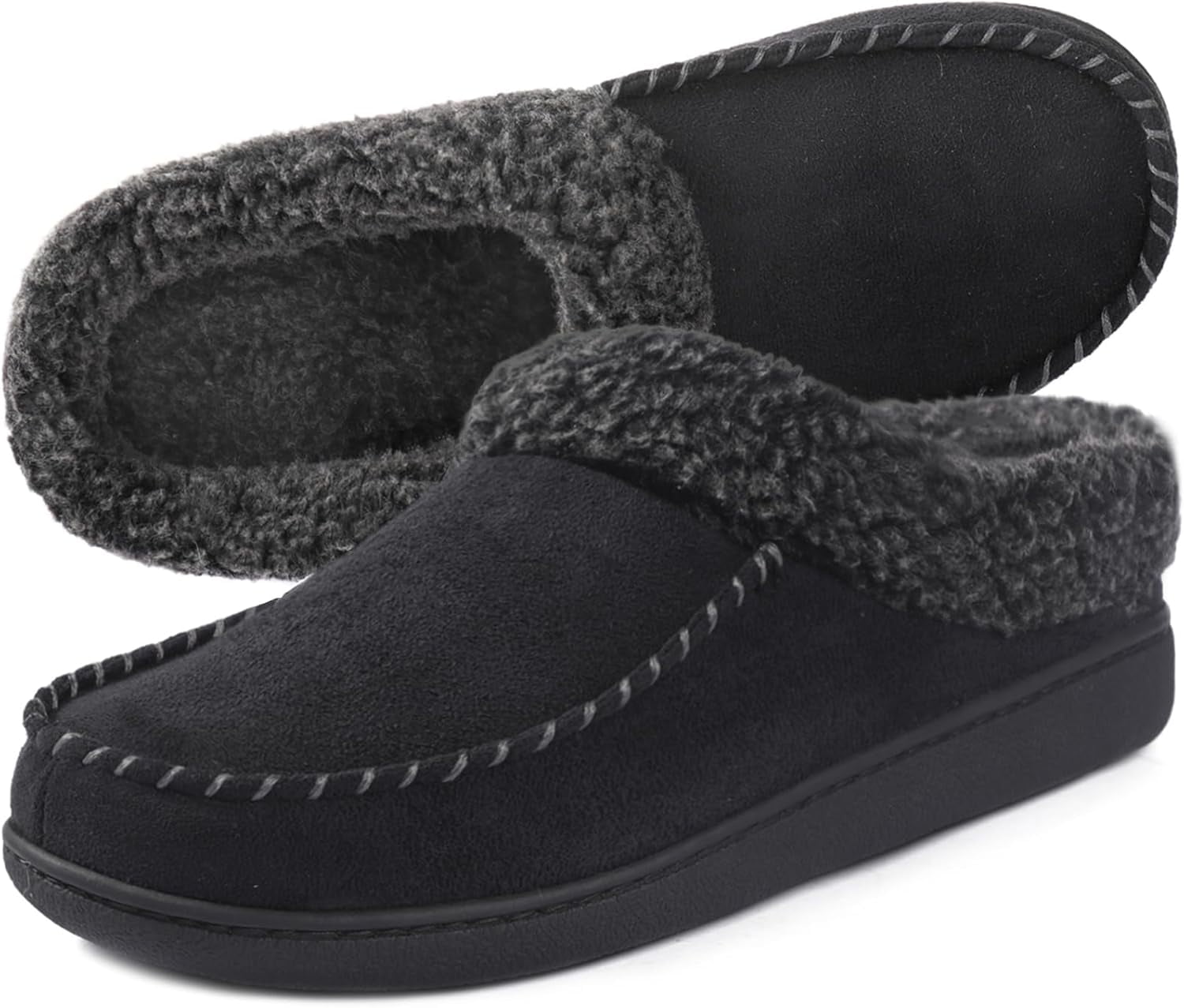 Men's Nealon Moccasin Clog Slipper, Slip on Indoor/Outdoor House Shoes ...