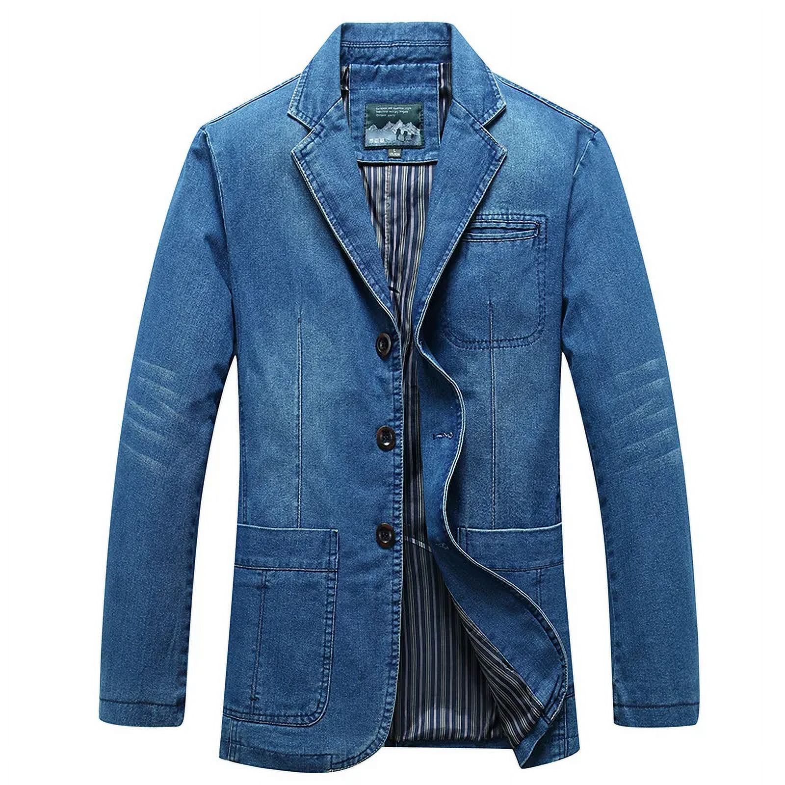 Men‘s New Denim Suit Casual Loose Large Size Jacket Denim Suit Jacket ...