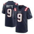 Men's New England Boutte 9 Navy Sports Player Game Stitched Name Number ...