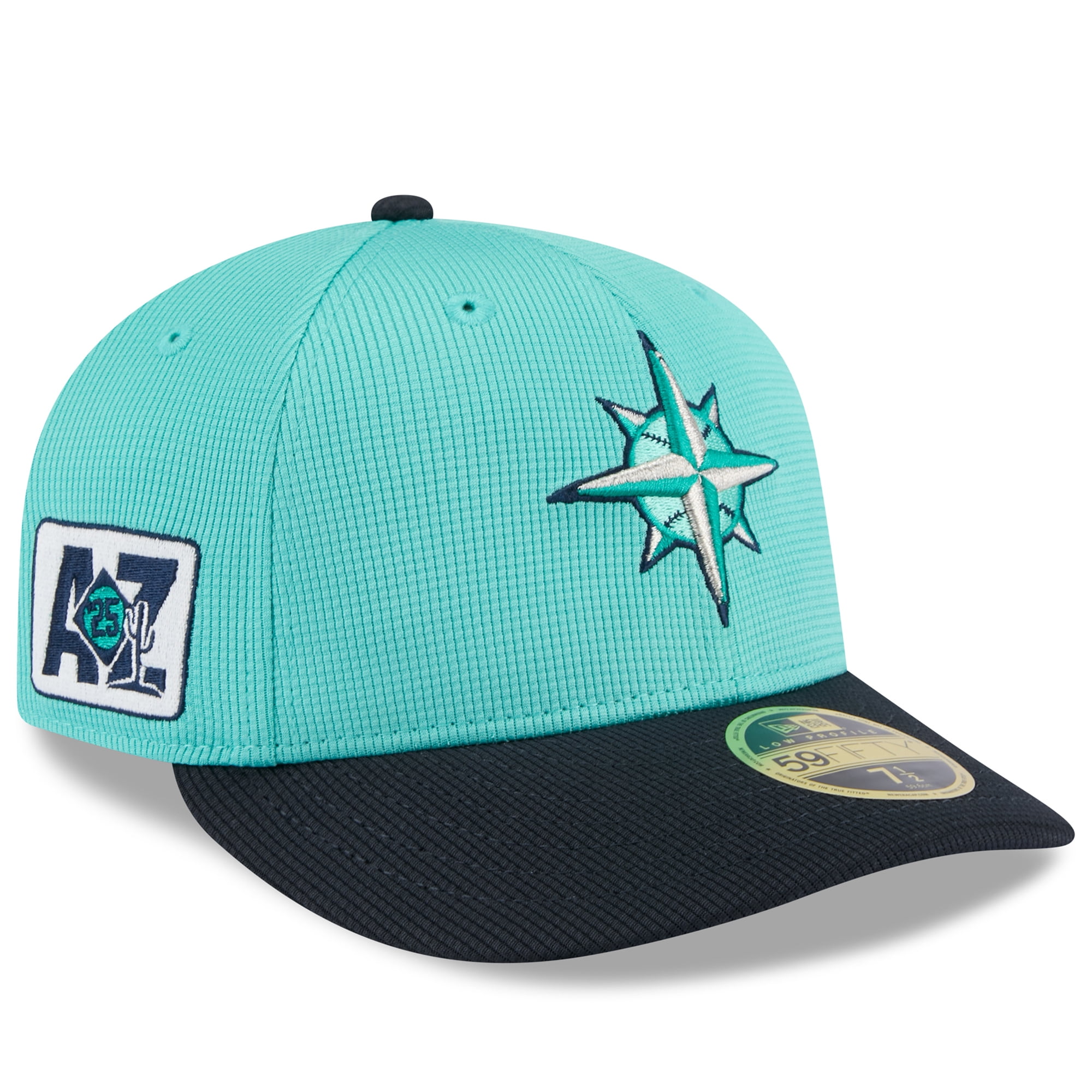 Men's New Era Aqua/Navy Seattle Mariners 2025 Spring Training Low ...