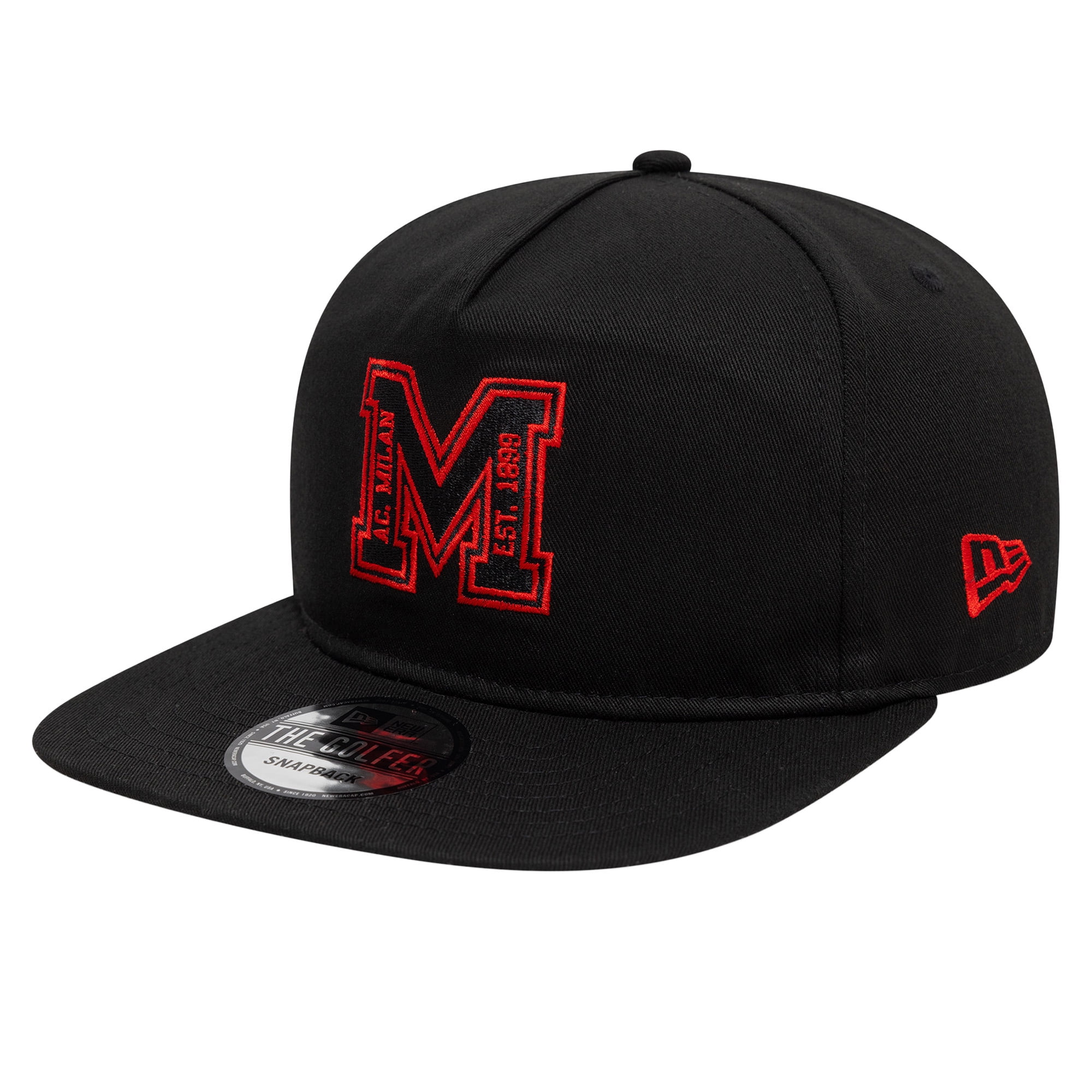 Men's New Era Black AC Milan M Logo Golfer Snapback Hat - Walmart.com