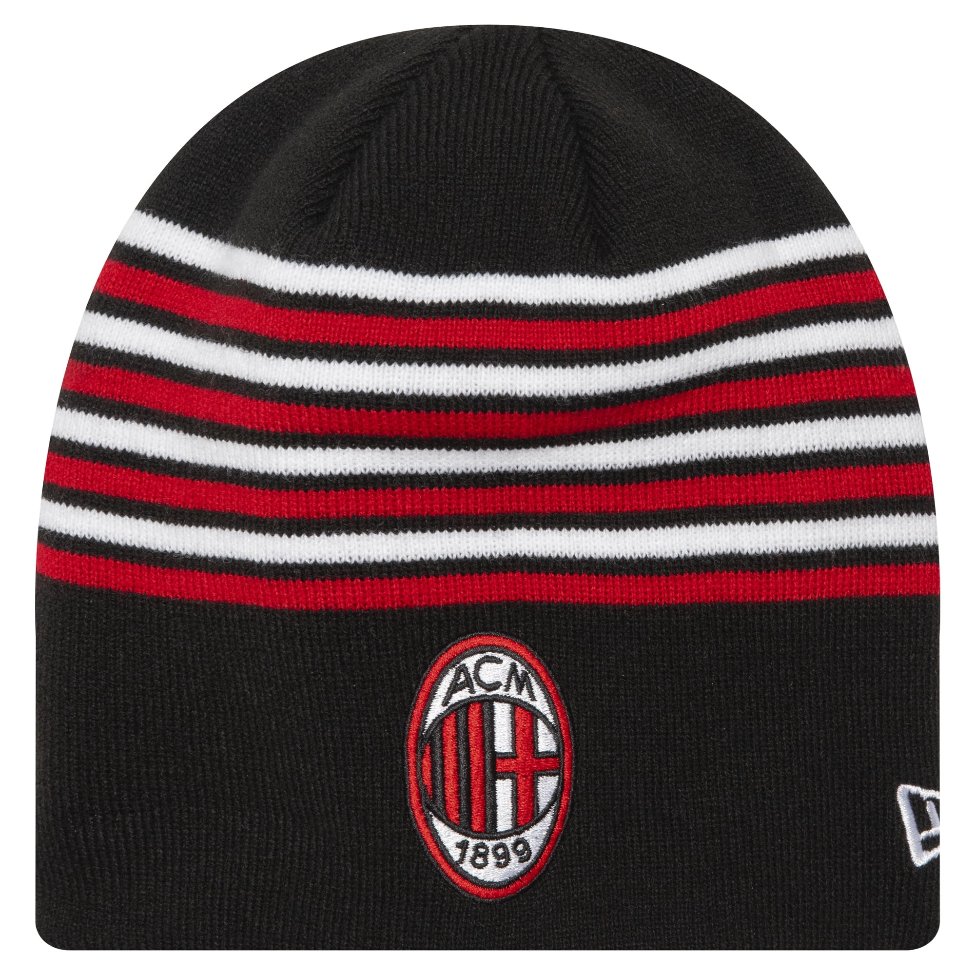 Men's New Era Black AC Milan Stripe Skull Knit Hat - Walmart.com