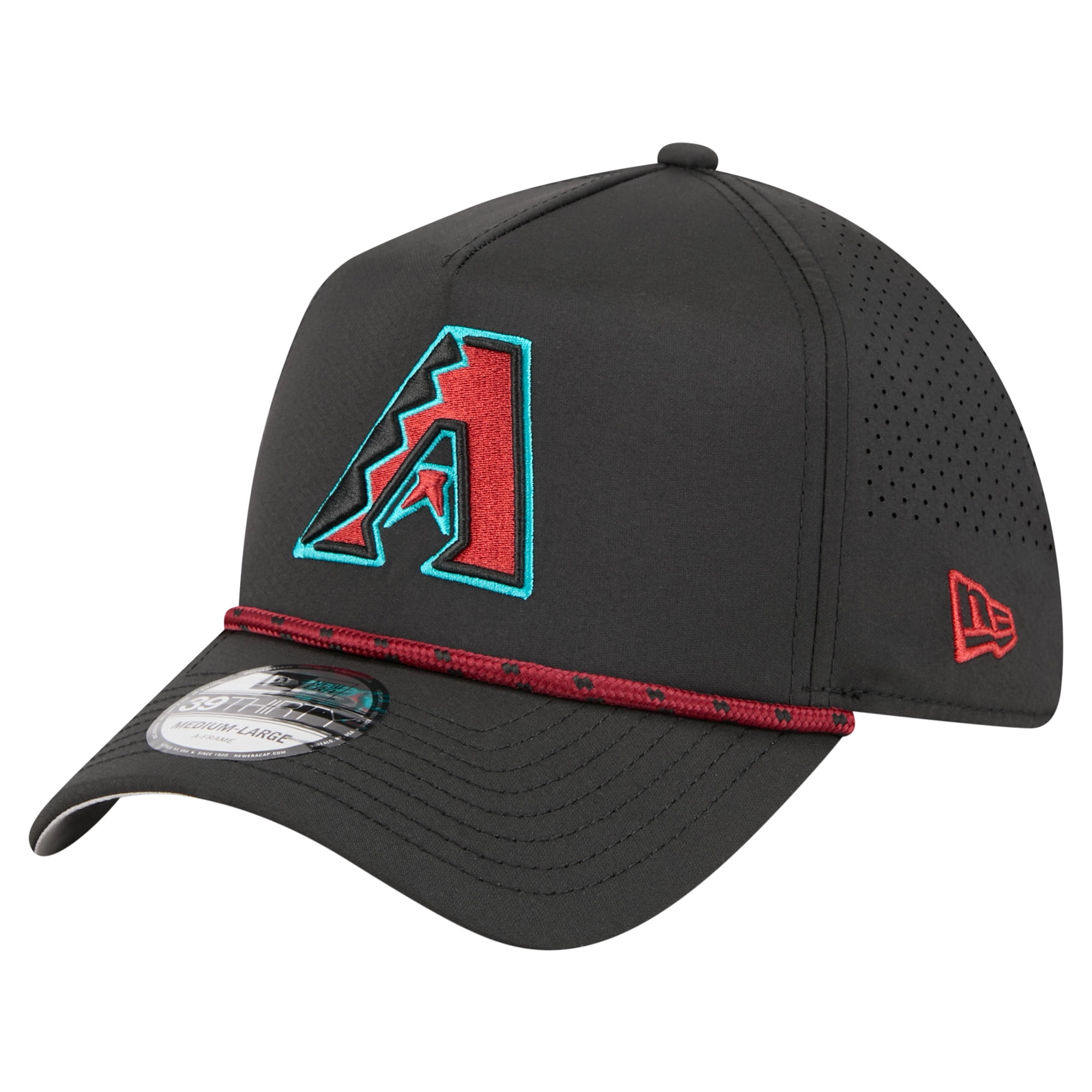 Men's New Era Black Arizona Diamondbacks 39THIRTY A-Frame Perforated ...