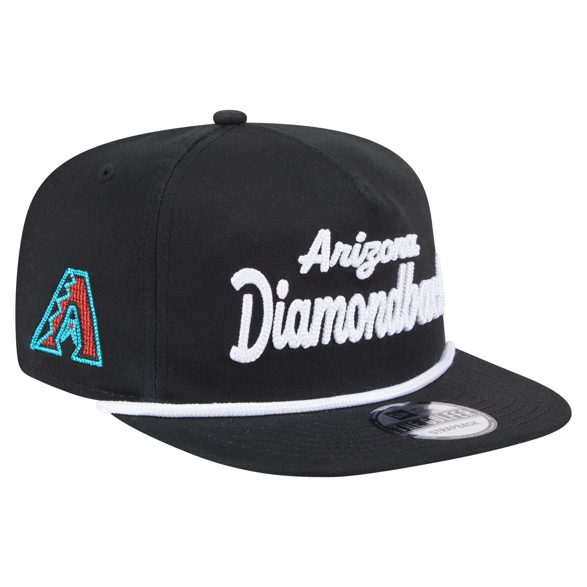 Men's New Era Black Arizona Diamondbacks Team Text Golfer Snapback Hat ...