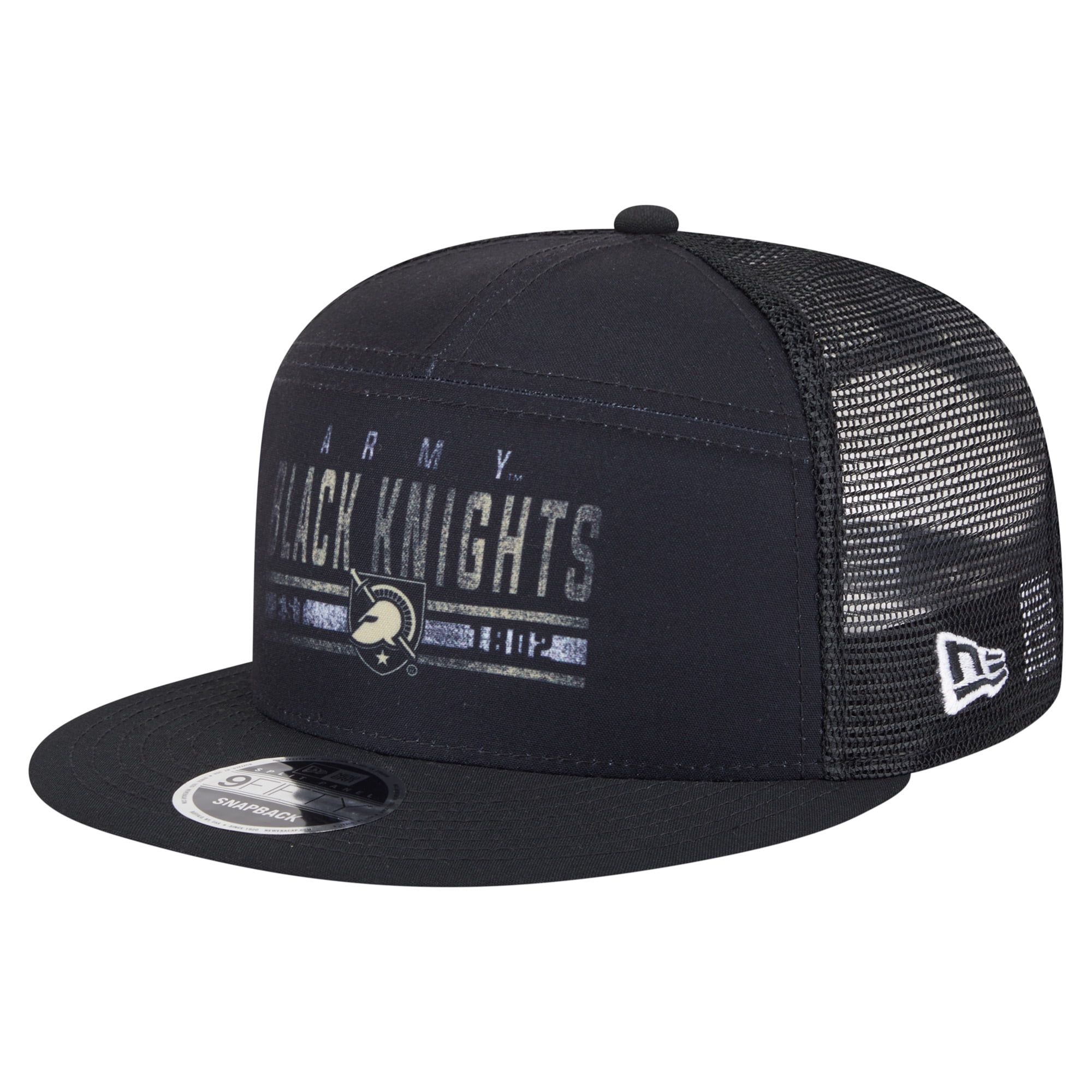 Men's New Era Black Army Black Knights Split Panel 9FIFTY Snapback ...