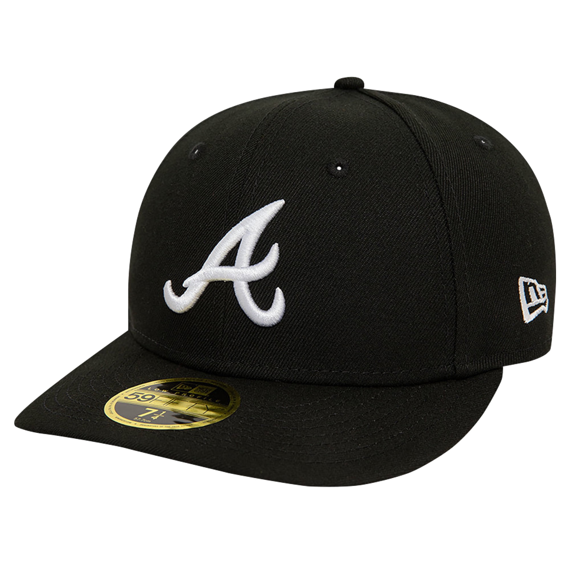 Men's New Era Black Atlanta Braves Low Profile 59FIFTY Fitted Hat ...