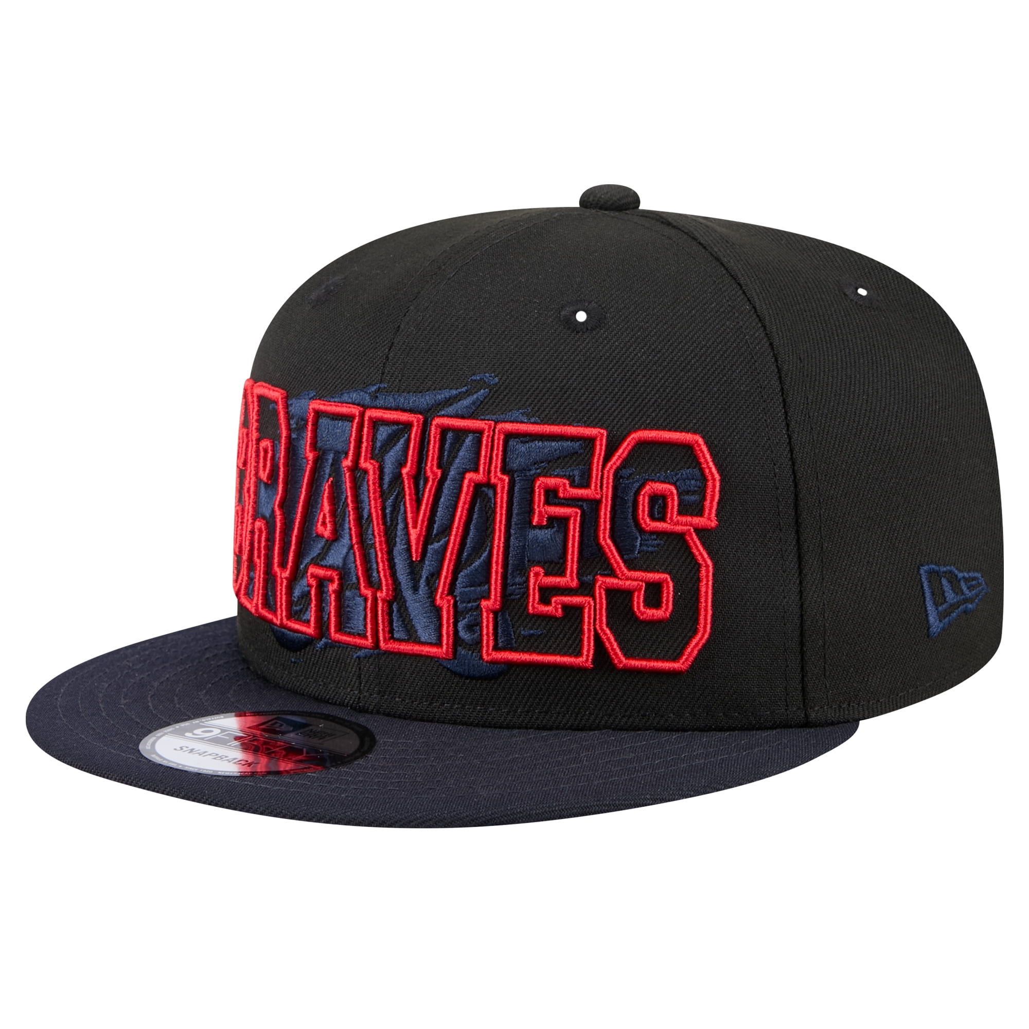 Men's New Era Black Atlanta Braves Splatter 9FIFTY Snapback Hat ...