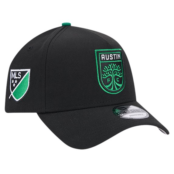 Men's New Era Black Austin FC 2024 Kick Off Collection 9FORTY A-Frame ...