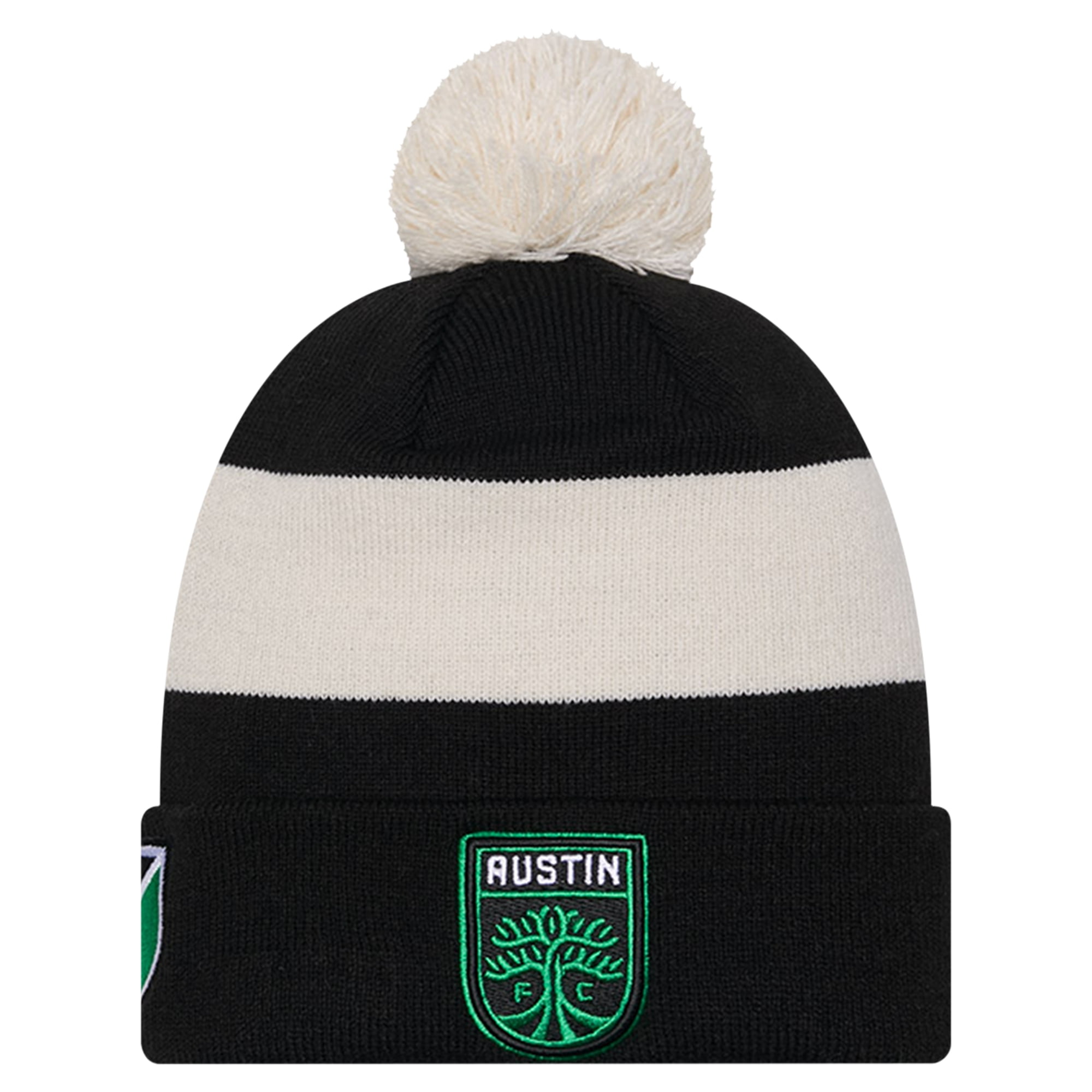 Men's New Era Black Austin FC 2024 Kick Off Collection Cuffed Knit Hat ...
