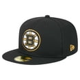 Men's New Era Black Boston Bruins Core 59FIFTY Fitted Hat - Walmart.com
