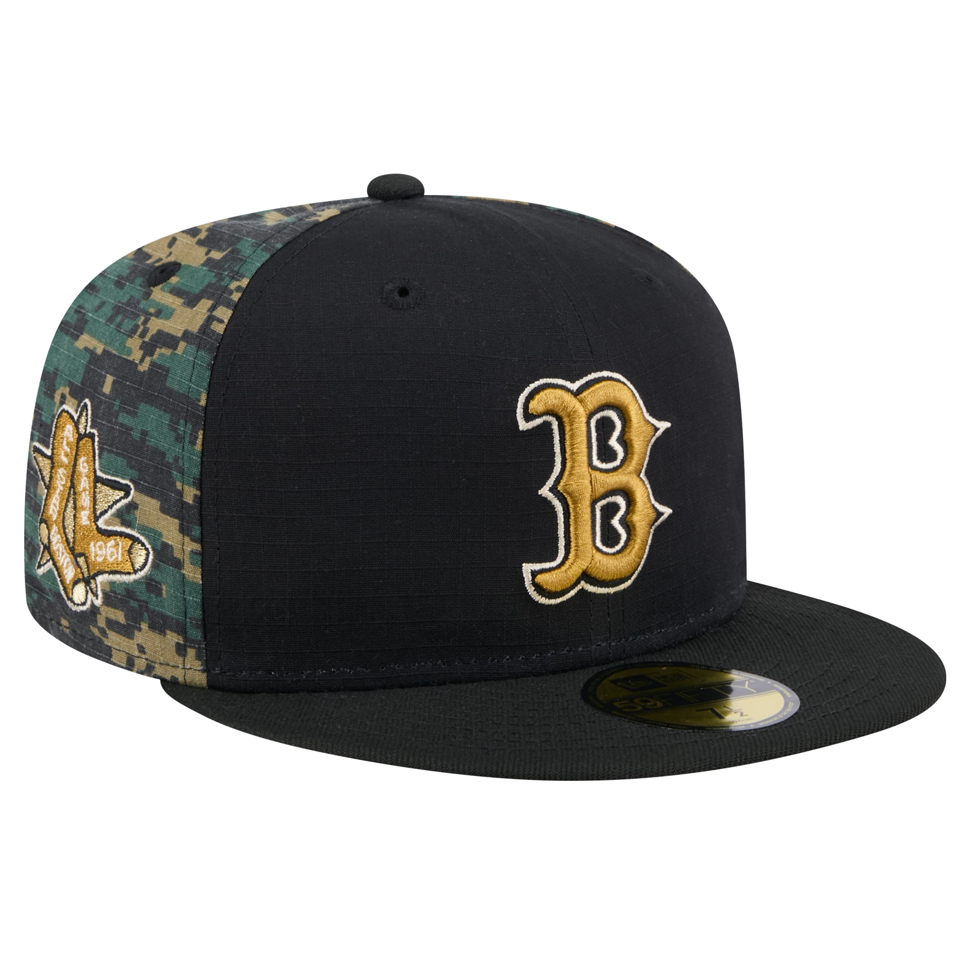 Men's New Era Black Boston Red Sox Digi Camo 59FIFTY Fitted Hat ...