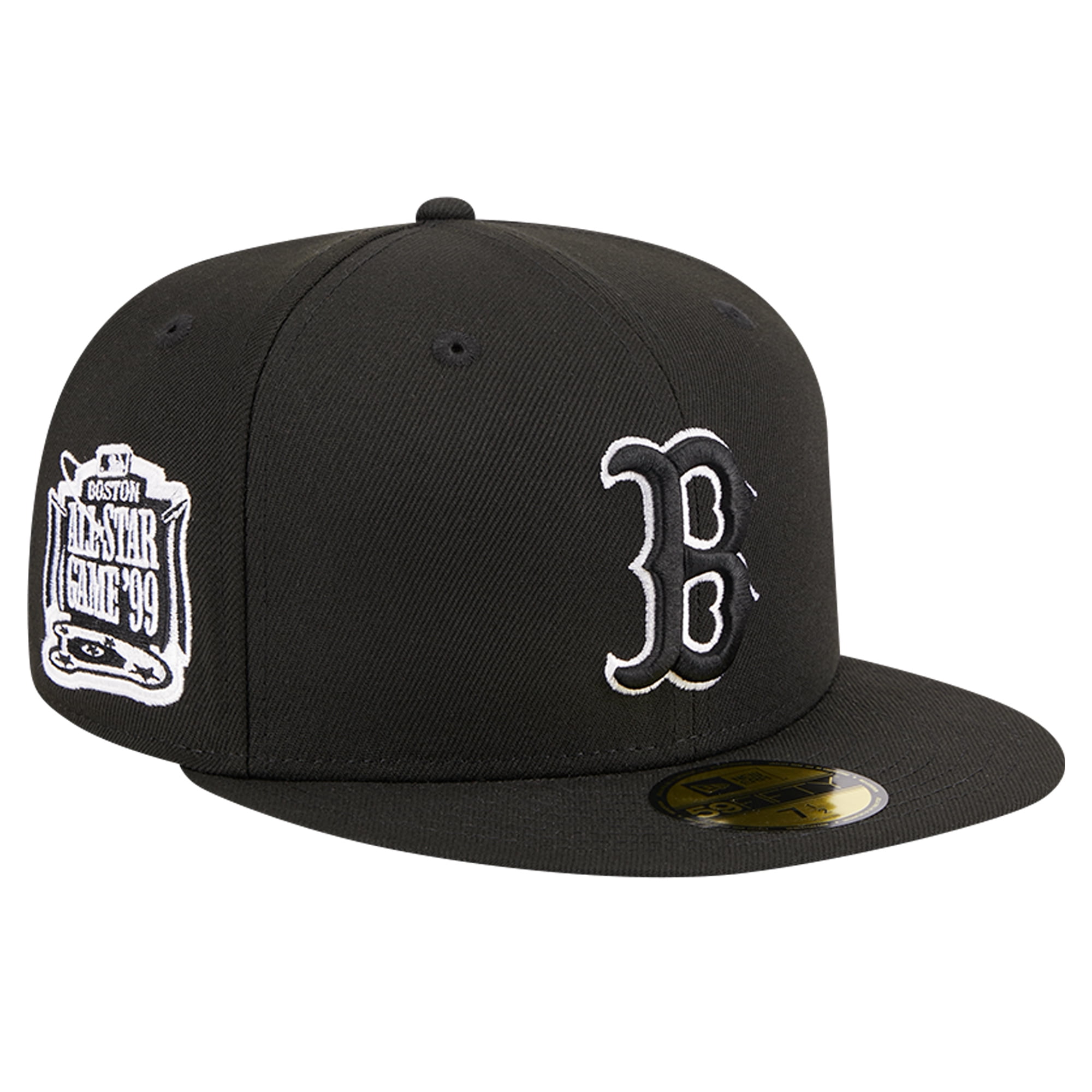 Men's New Era Black Boston Red Sox Logo 59FIFTY Fitted Hat - Walmart.com